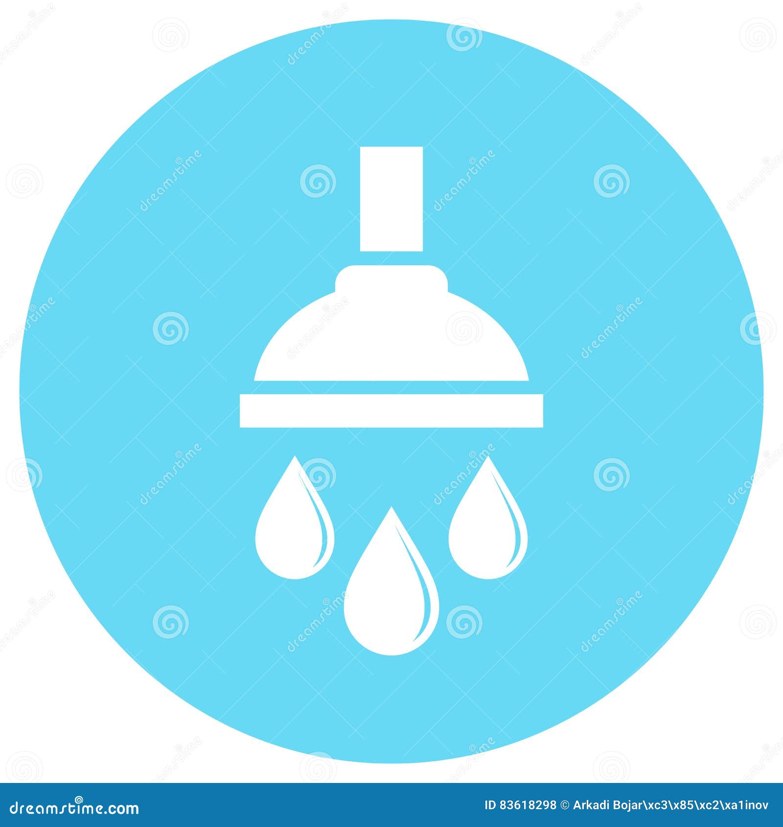 Shower bath vector icon stock vector. Illustration of rain - 83618298