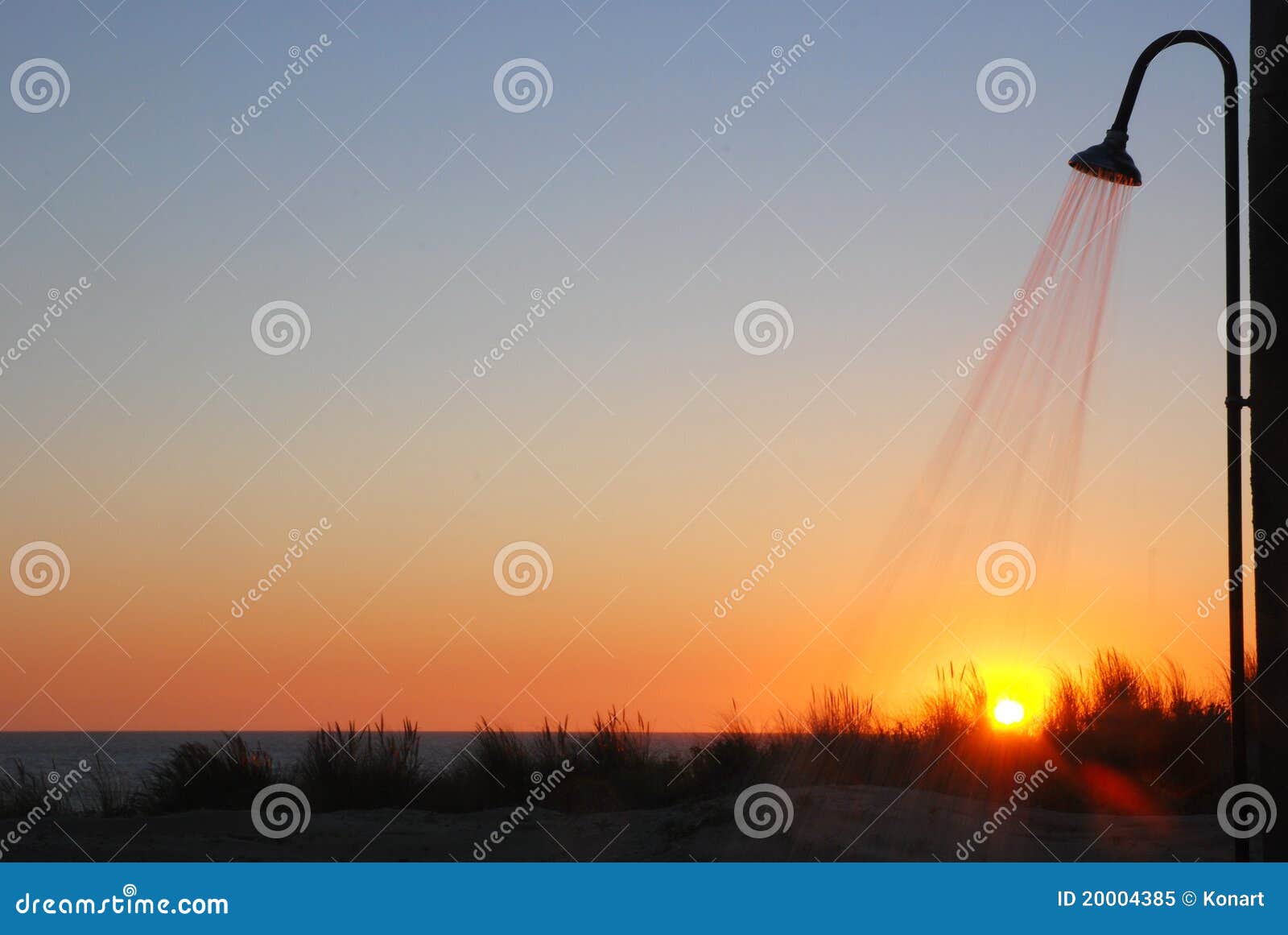 Shower at the Beach Sunbathing Concept Stock Image - Image of grass ...