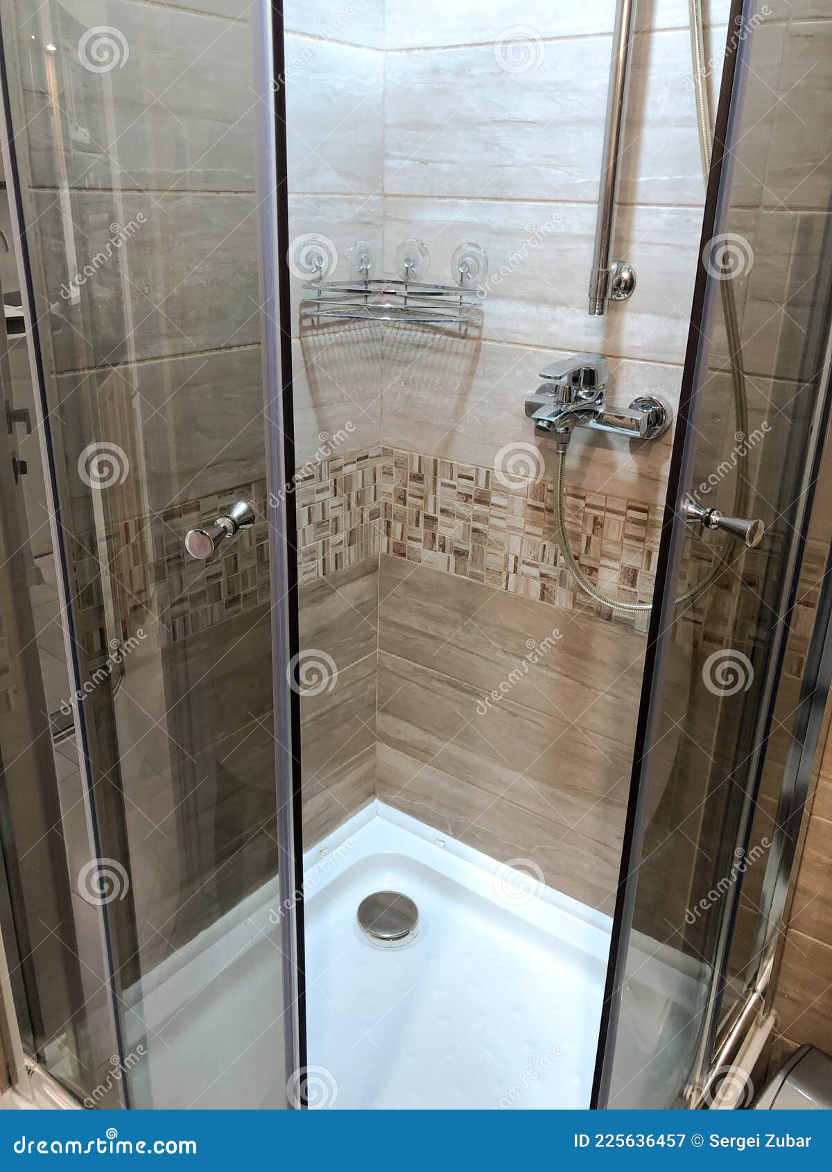 Shower Cabin in the Bathroom Stock Image - Image of design, interior ...