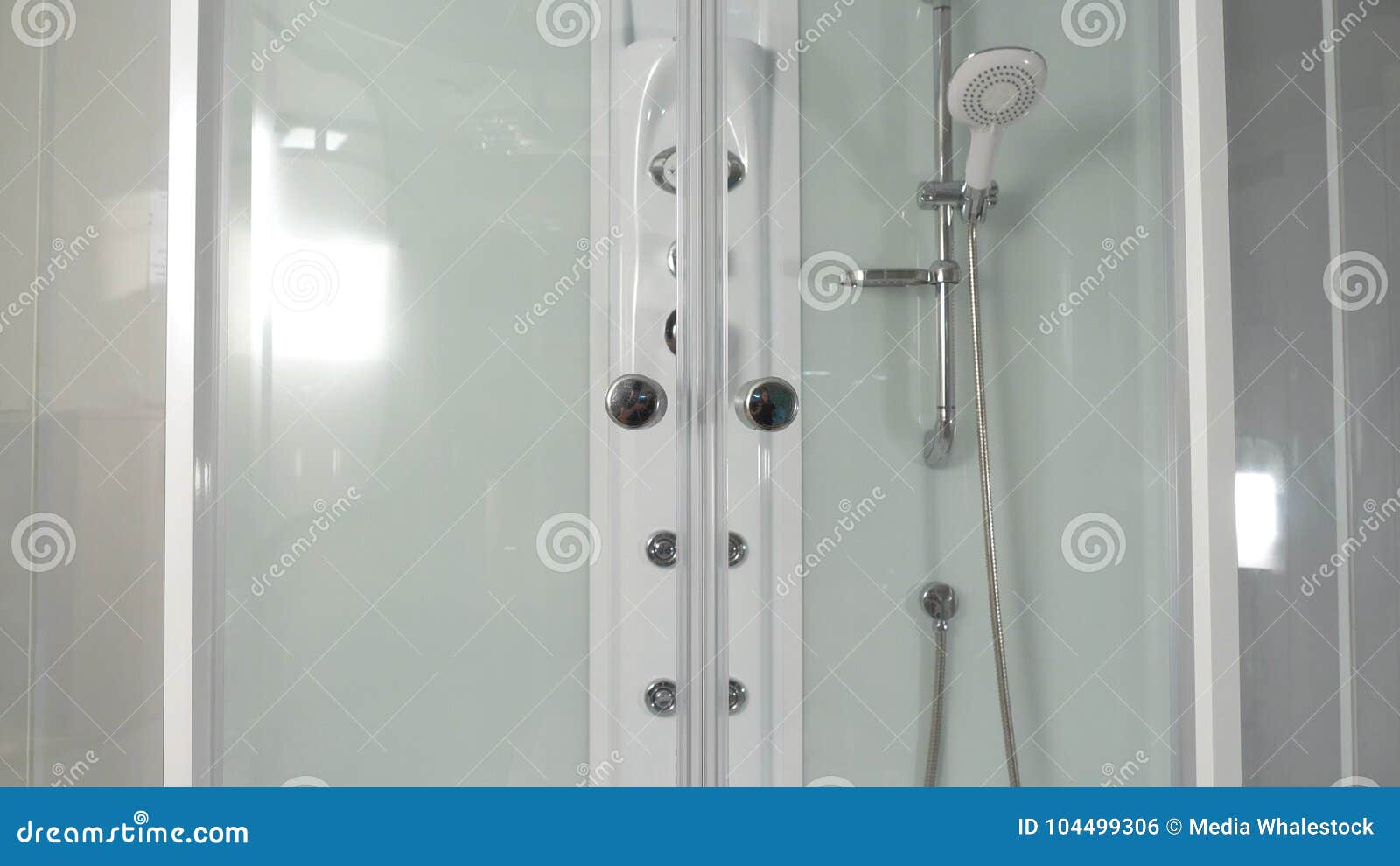 Shower Cabin. Sliding Mechanism of a Shower Cabin Stock Photo - Image ...
