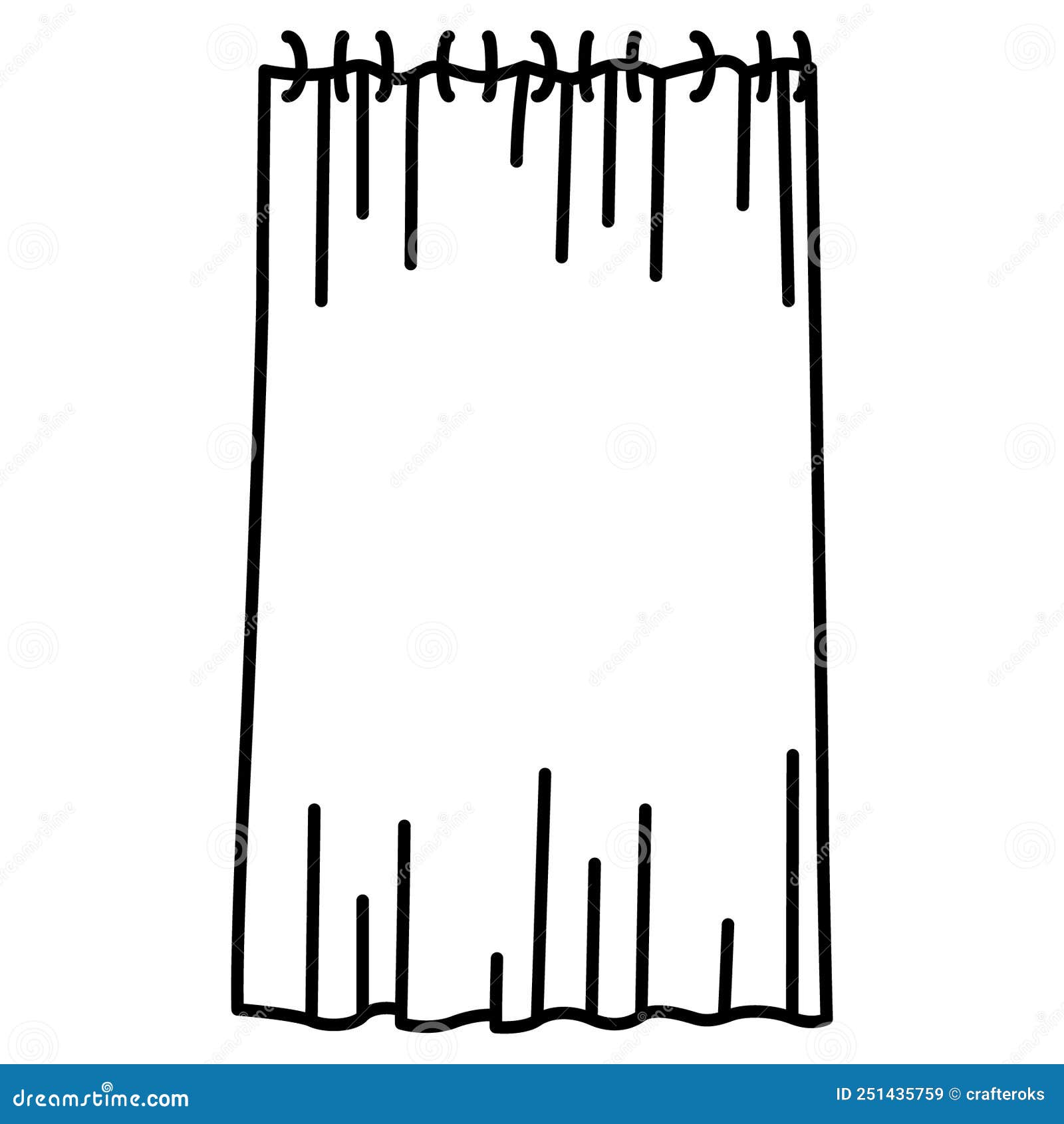 Shower Curtain EPS Vector File Stock Illustration - Illustration of ...