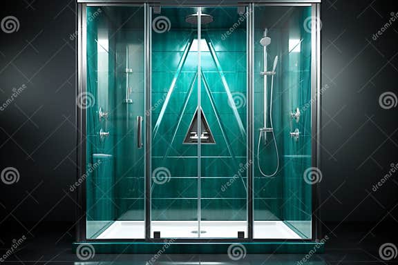 Shower Doors stock illustration. Illustration of bathtub - 308823779