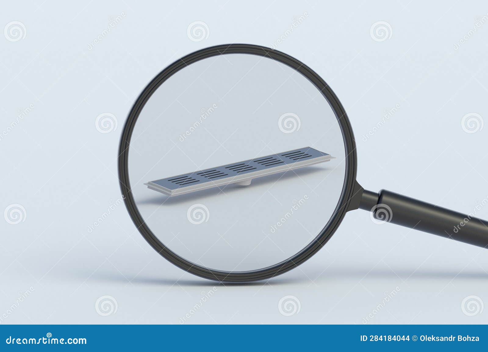 Shower Drain Behind Magnifying Glass Stock Illustration - Illustration ...