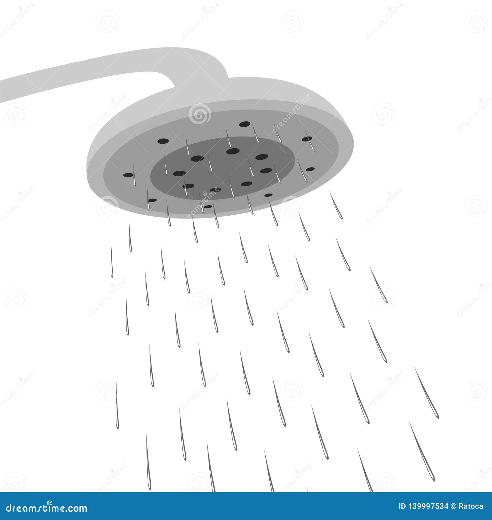 Shower draw design stock vector. Illustration of silhouette - 139997534