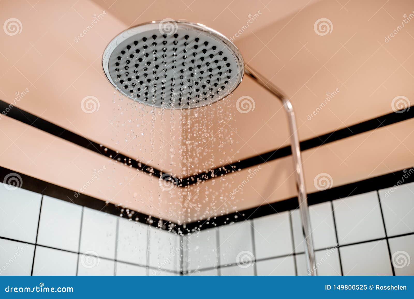 Shower with falling drops stock image. Image of liquid - 149800525