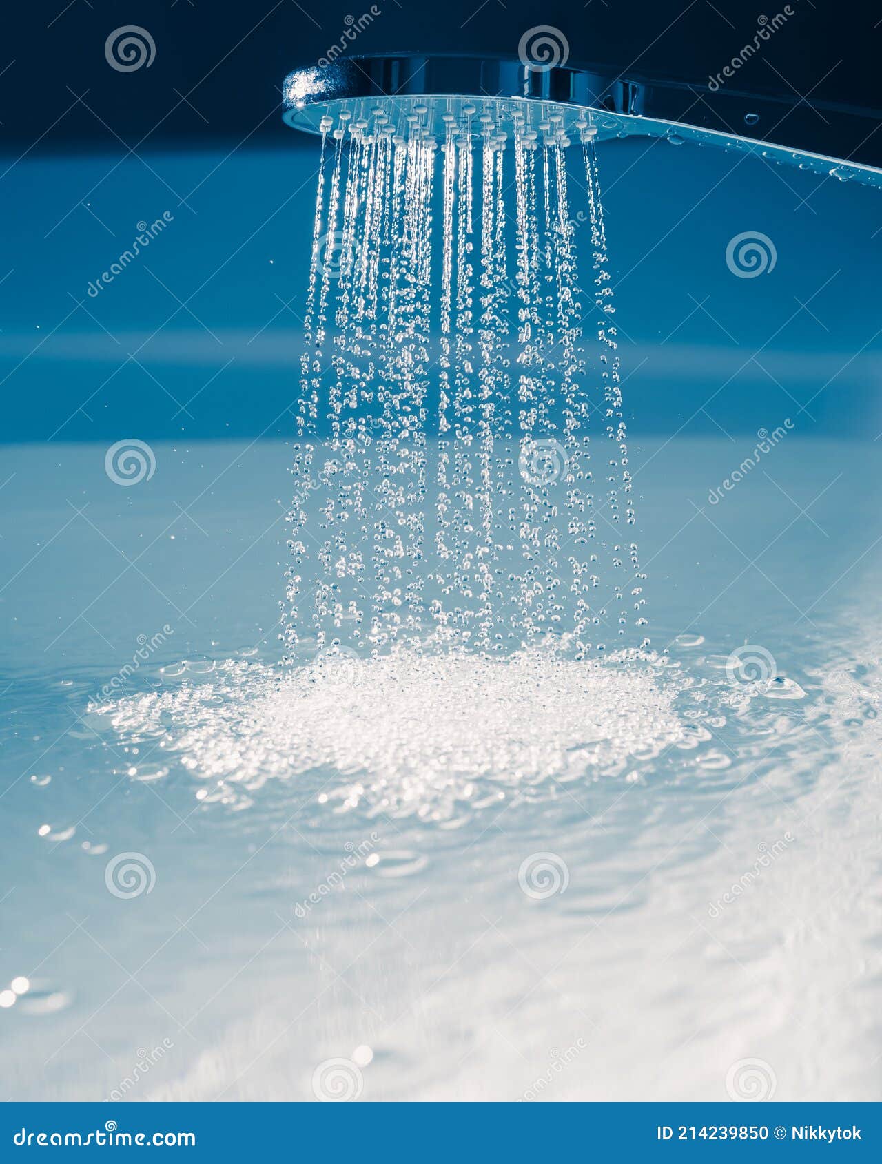 Shower Filling a Bathtub with Water Stream Stock Photo - Image of ...