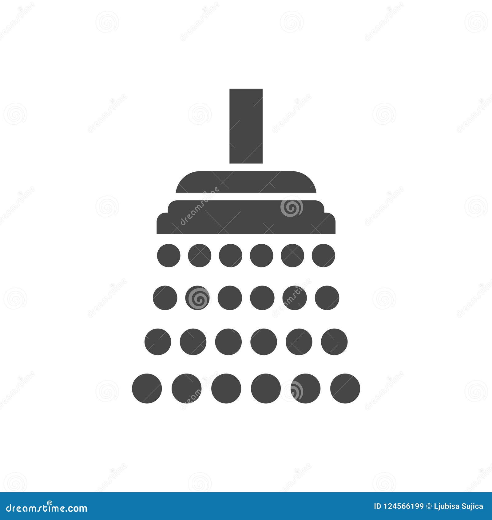 Shower Flat Simple Modern Illustration Stock Vector - Illustration of ...