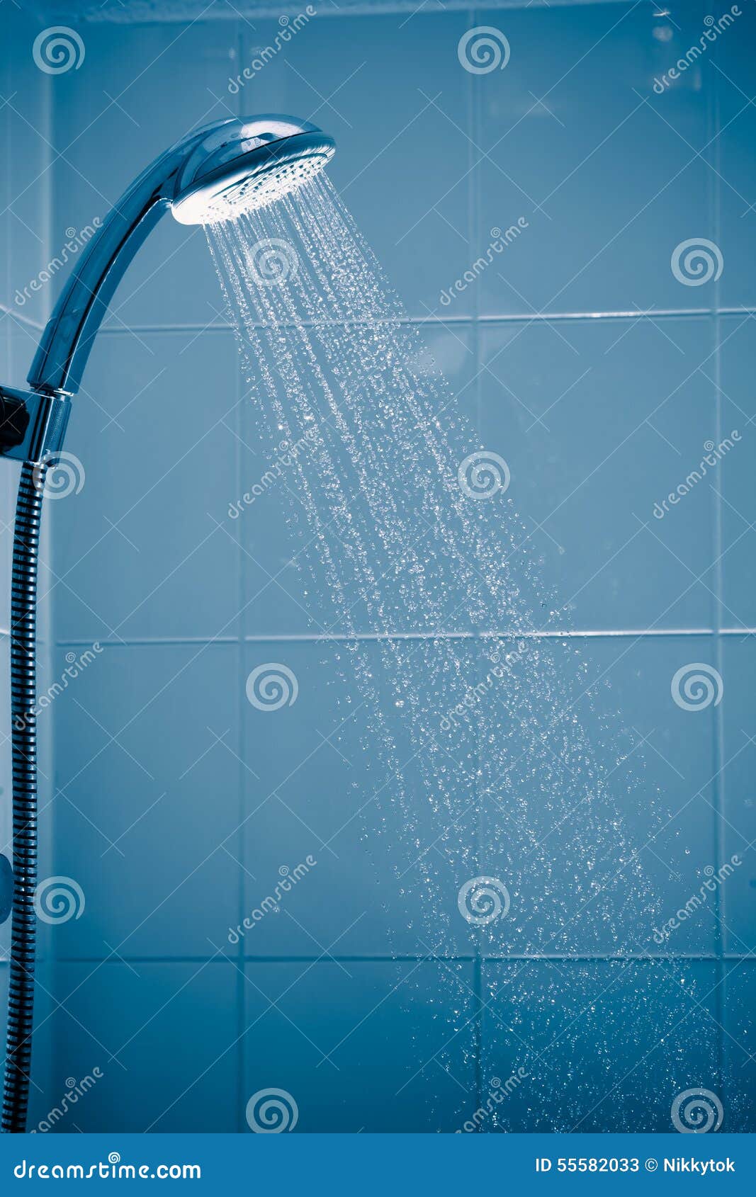 Shower with flowing water stock image. Image of drips - 55582033