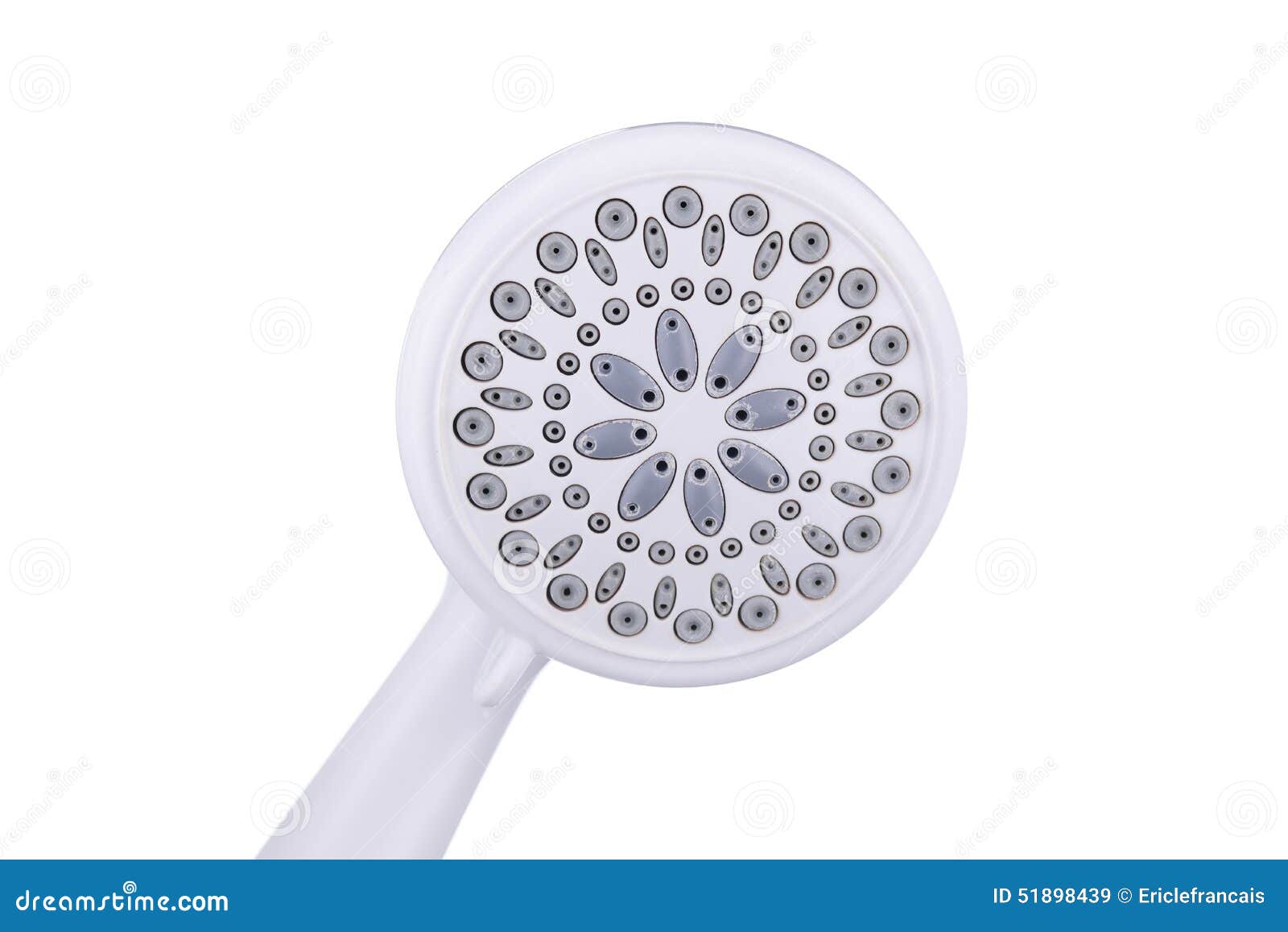 Shower Head Front View Isolated on White Background Stock Image - Image ...