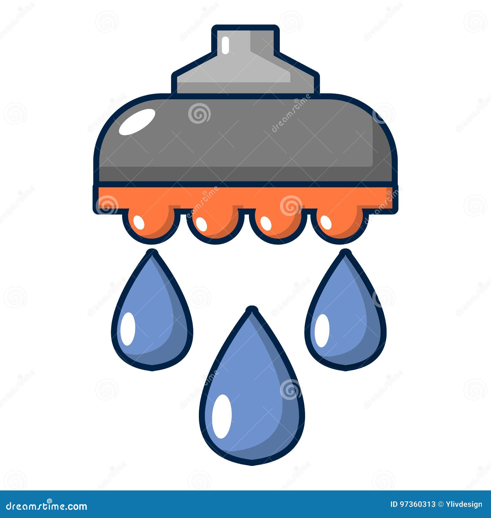 Shower Head Icon, Cartoon Style Stock Vector - Illustration of ...