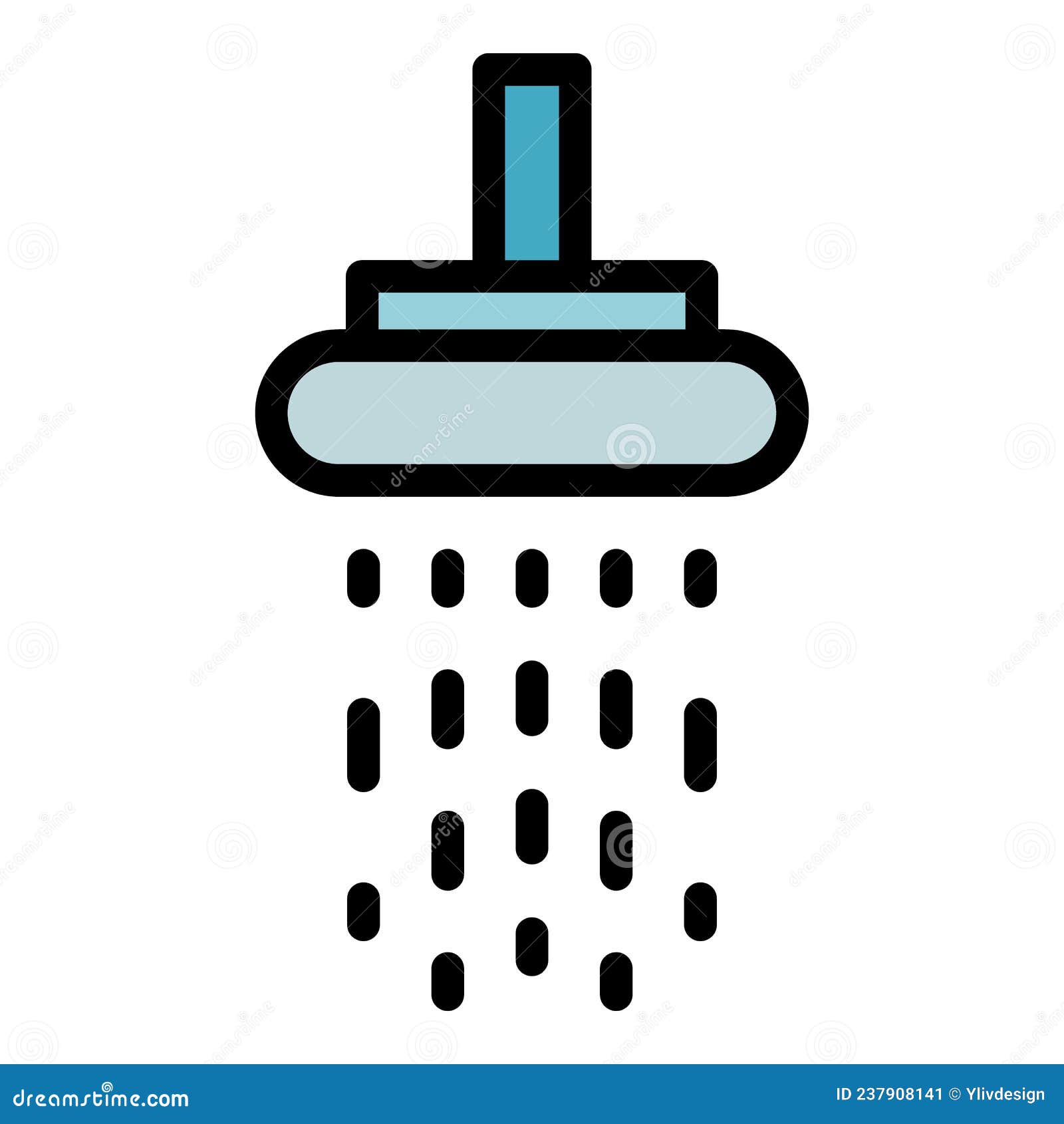 Shower Head Icon Color Outline Vector Stock Vector - Illustration of ...