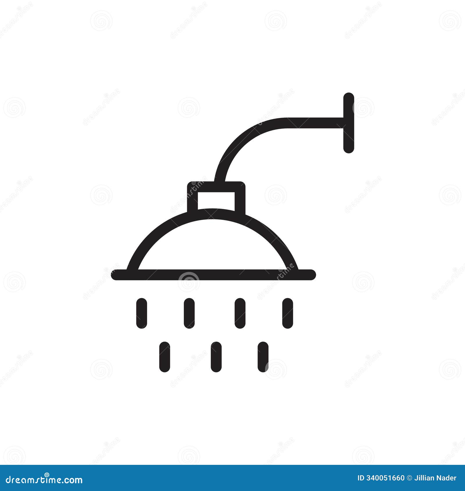 Shower Head Icon Outline Vector for Web Ui Stock Vector - Illustration ...