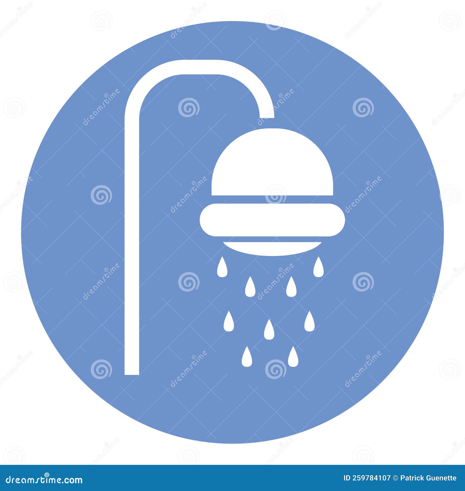Shower head, icon stock vector. Illustration of realistic - 259784107
