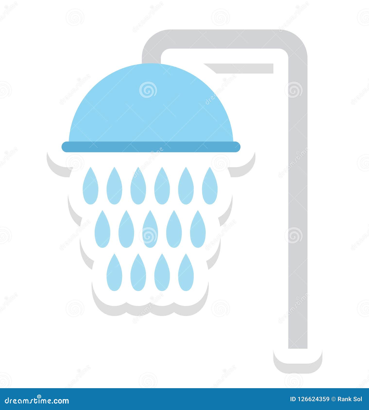 Shower Head Isolated Vector Icon for Construction Stock Vector ...
