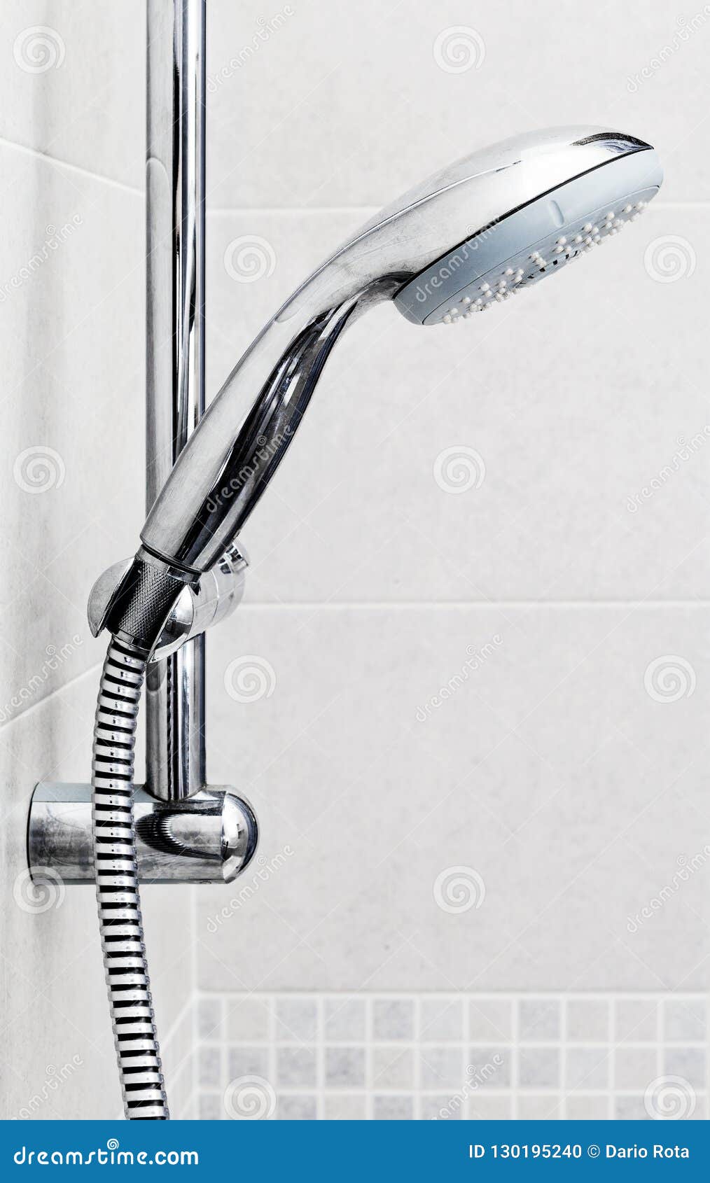 Shower head lateral view stock photo. Image of bath - 130195240