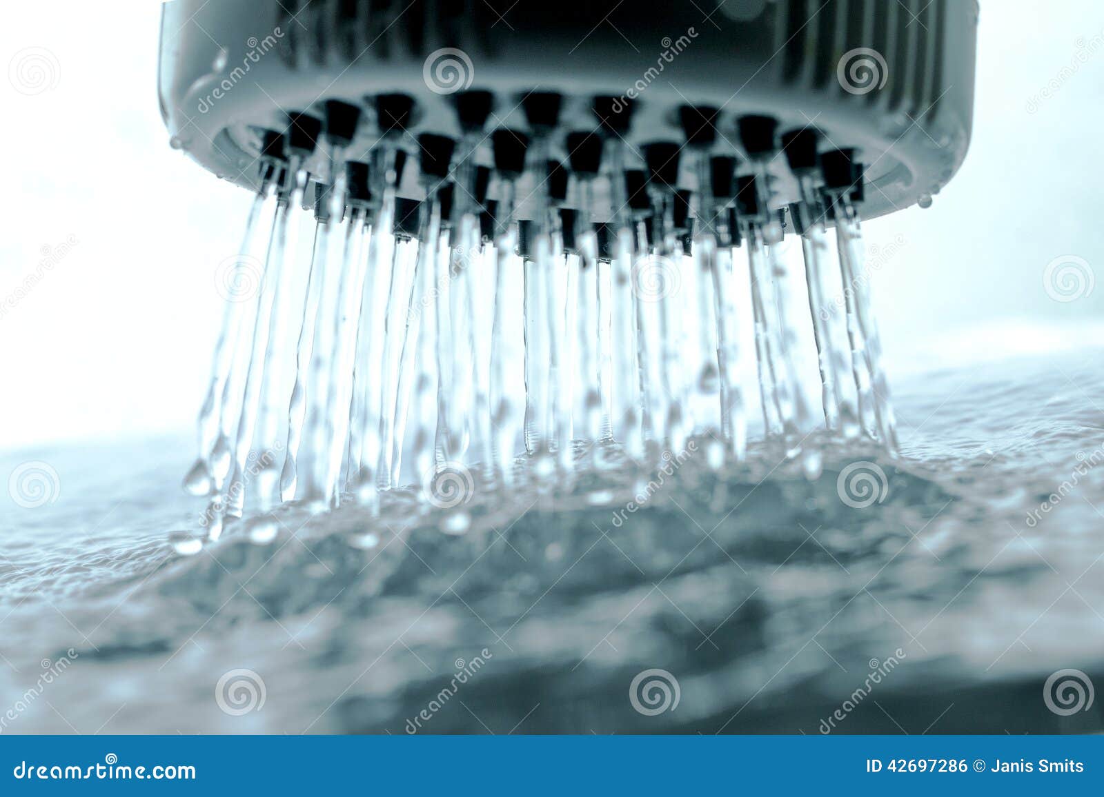 Shower head. stock photo. Image of closeup, spray, blue - 42697286