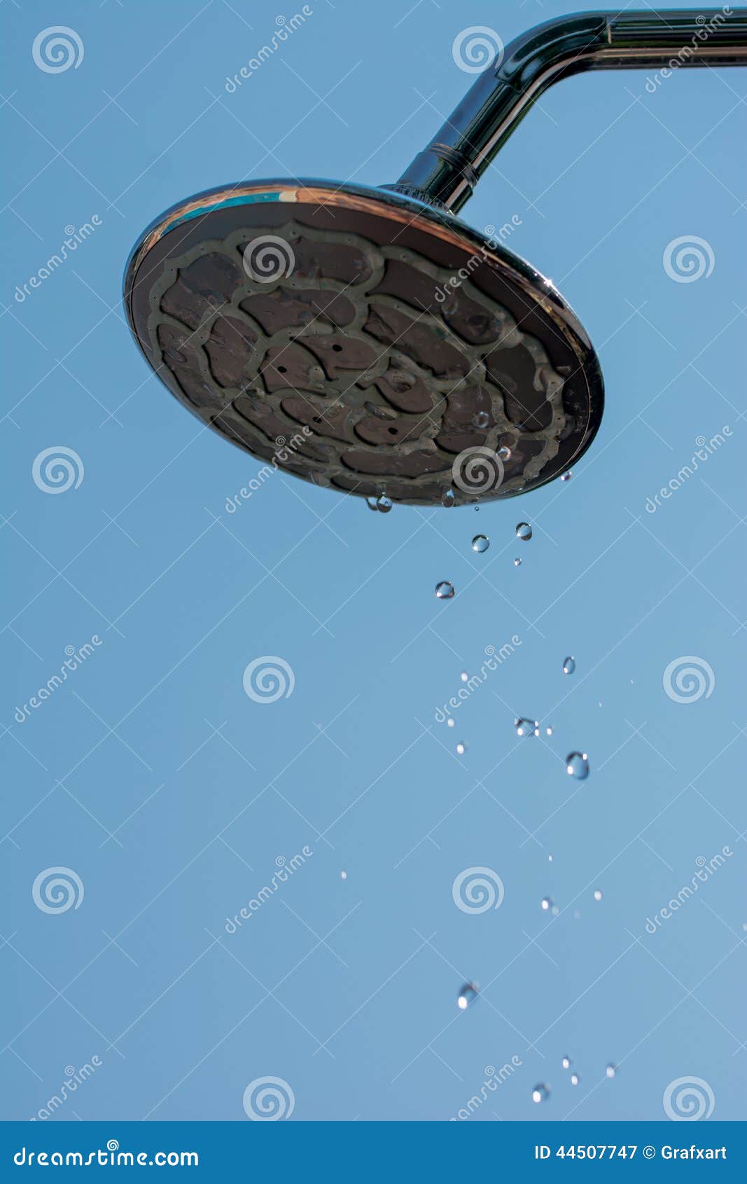 Shower Head with Water Drops Stock Image - Image of cooling, nature ...