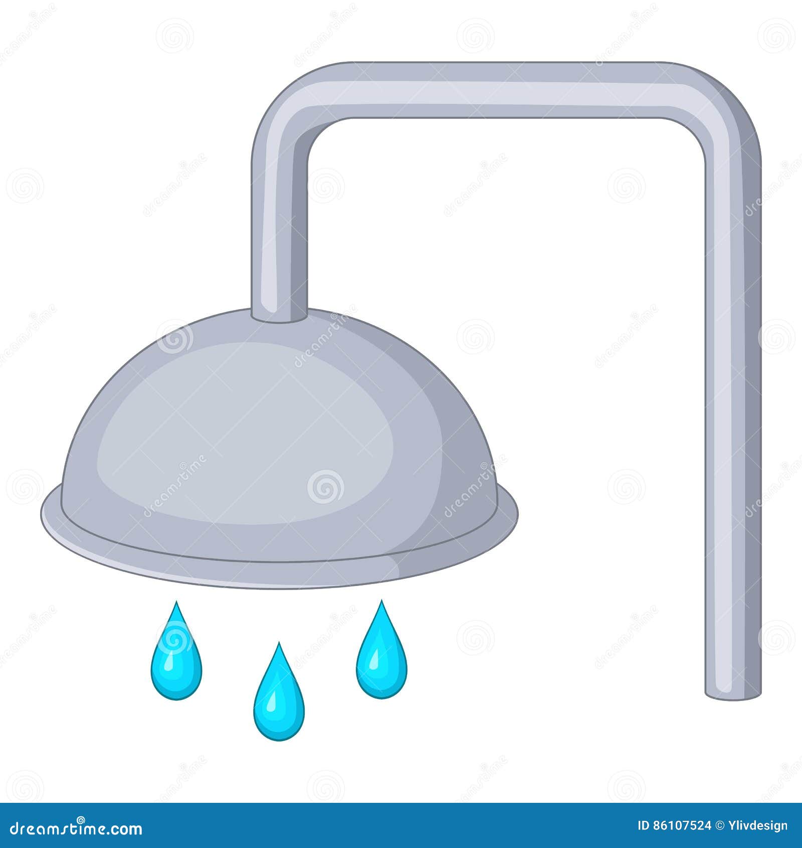 Shower icon, cartoon style stock vector. Illustration of running - 86107524
