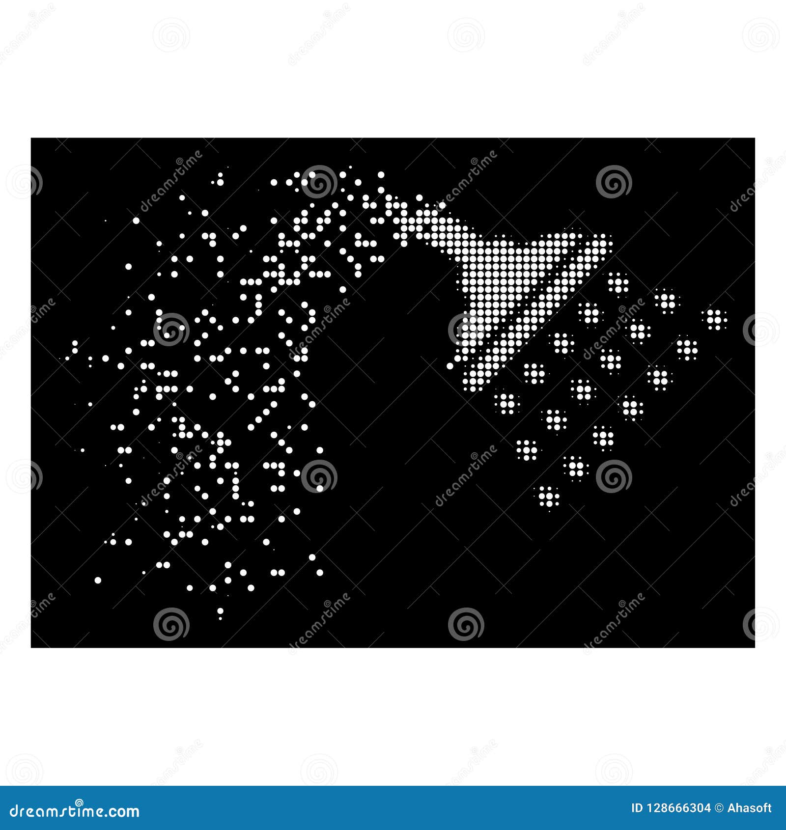 Bright Disappearing Dot Halftone Shower Icon Stock Vector ...