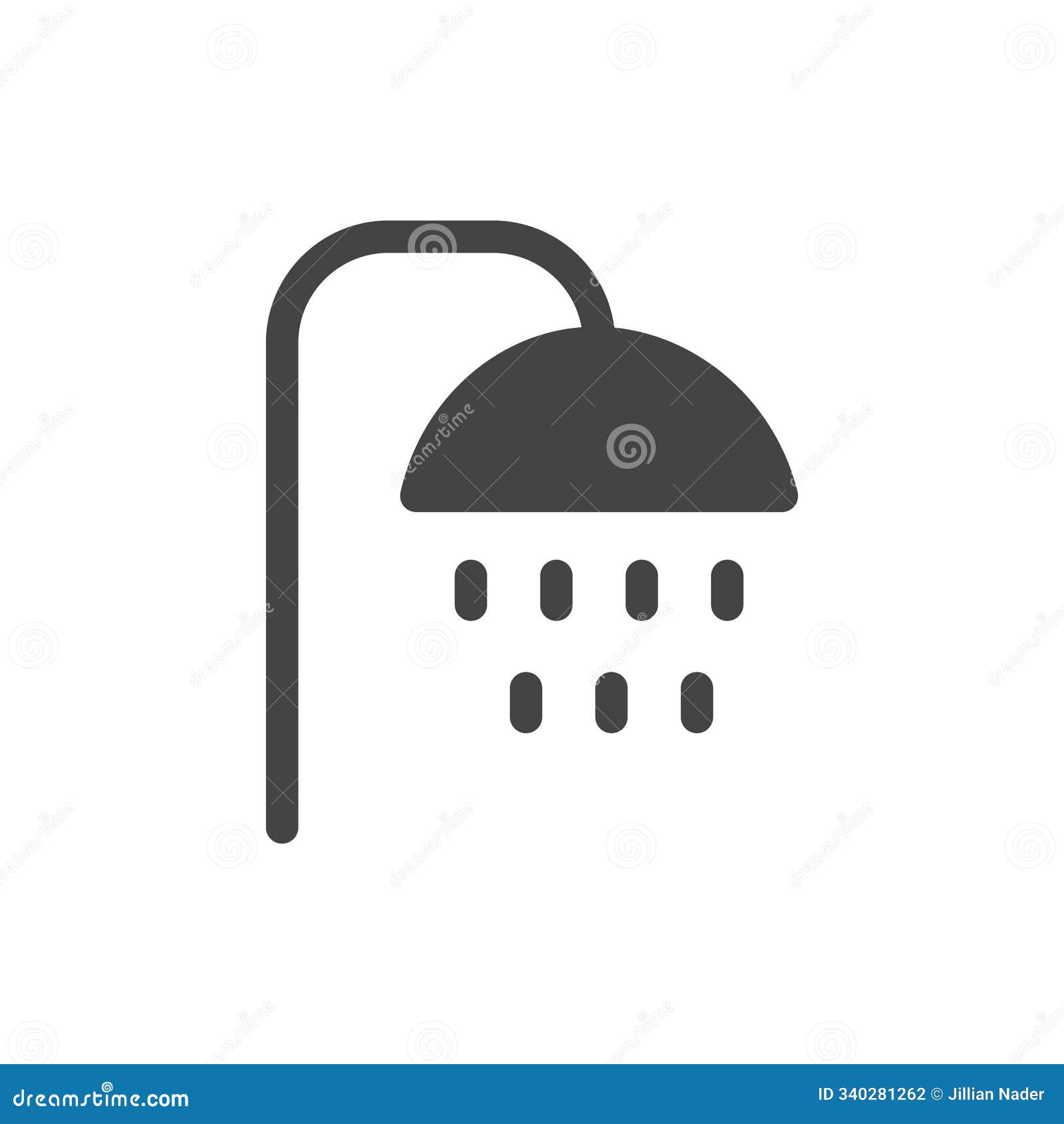 Shower Icon Simple Vector Symbol Stock Vector - Illustration of line ...