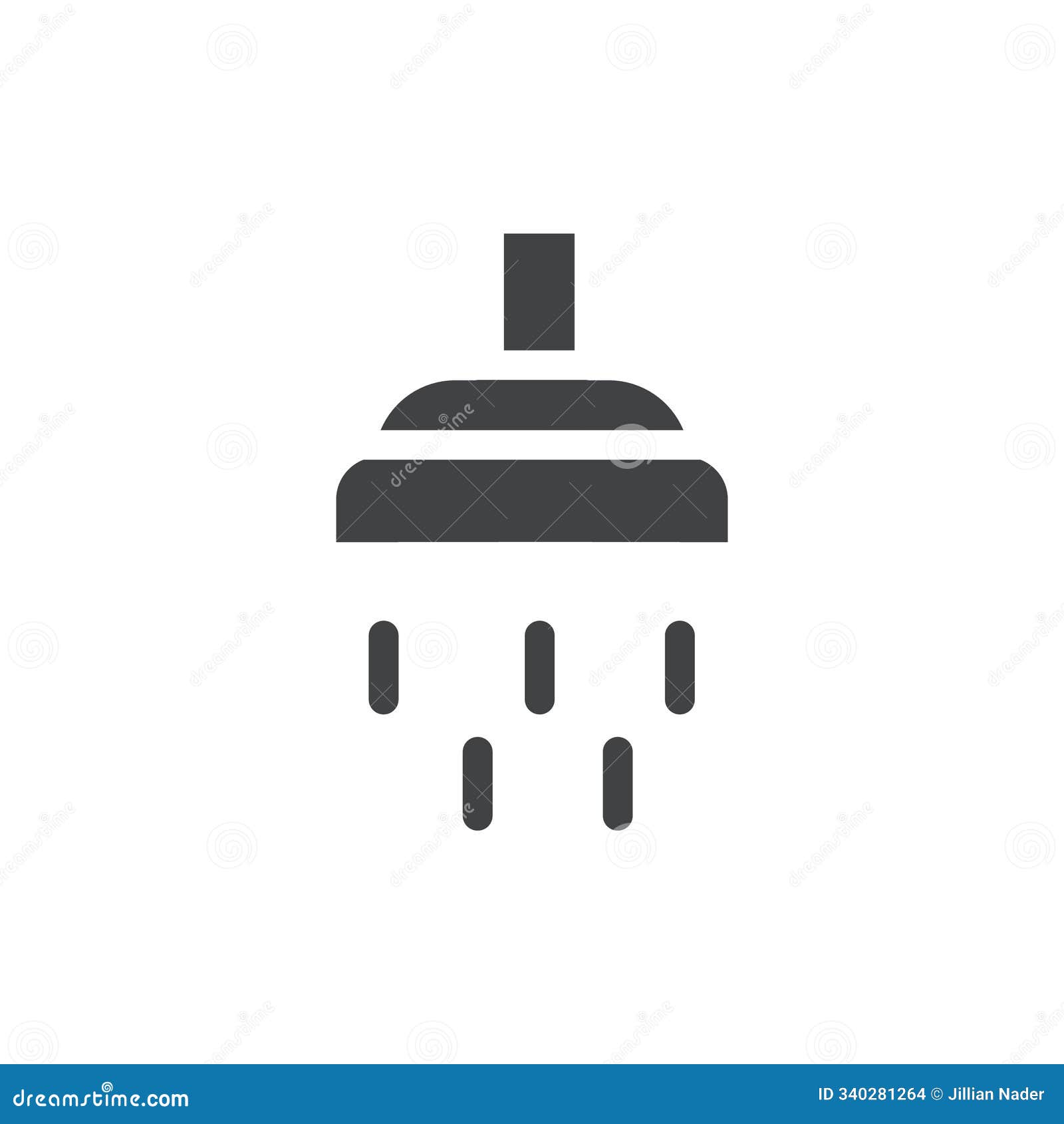 Shower Icon Simple Vector Symbol Stock Vector - Illustration of ...