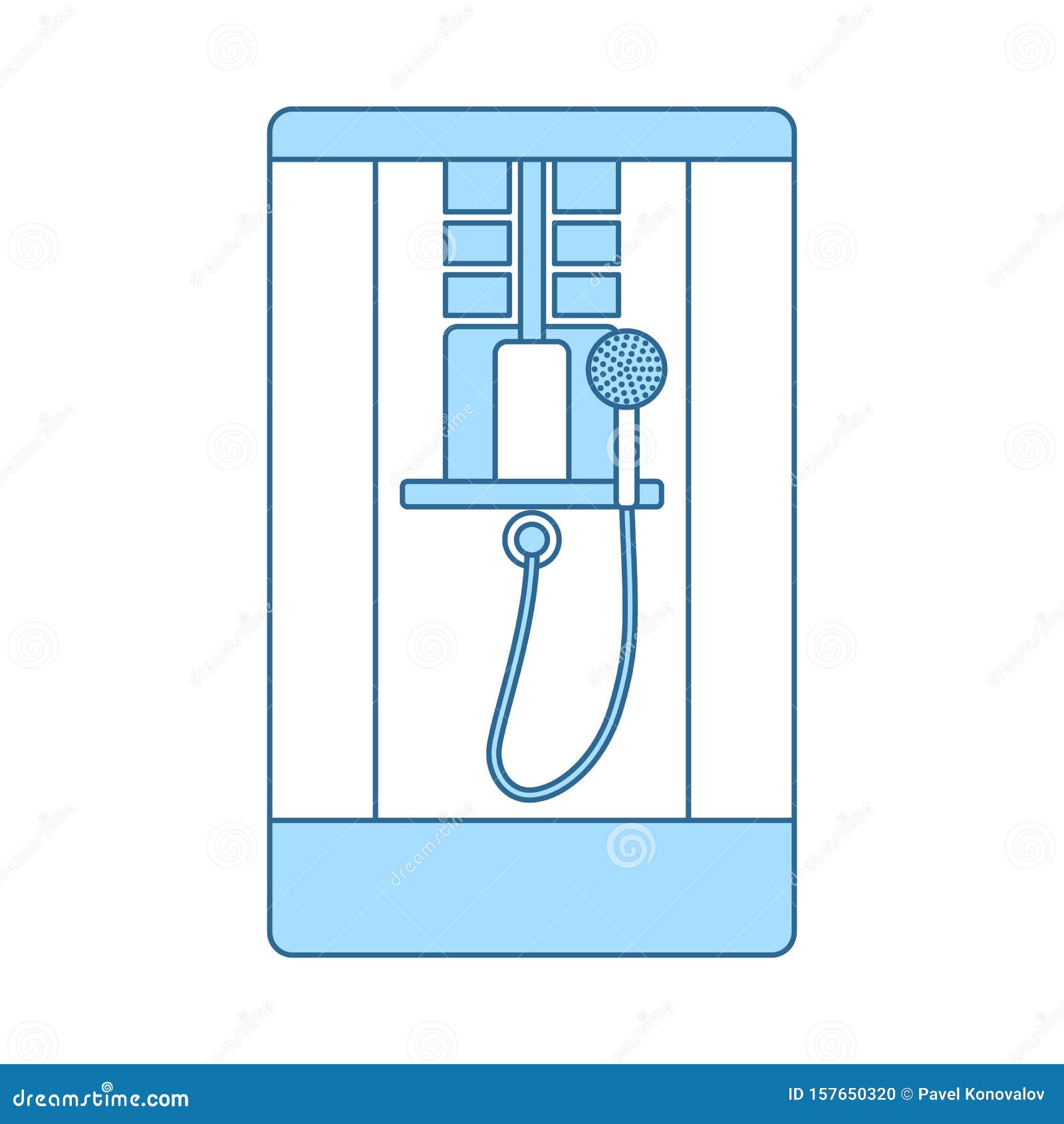 Shower Icon stock vector. Illustration of estate, head - 157650320
