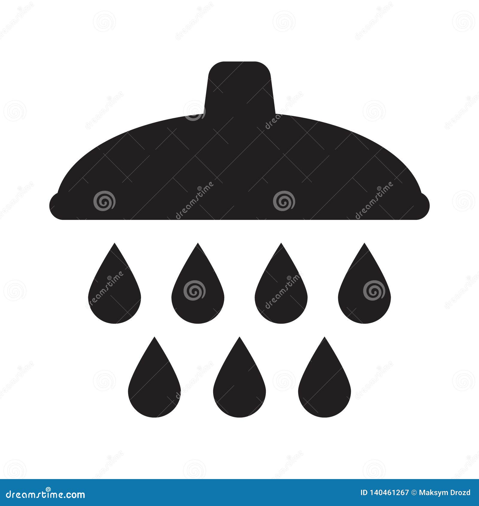 Shower icon vector stock vector. Illustration of simple - 140461267