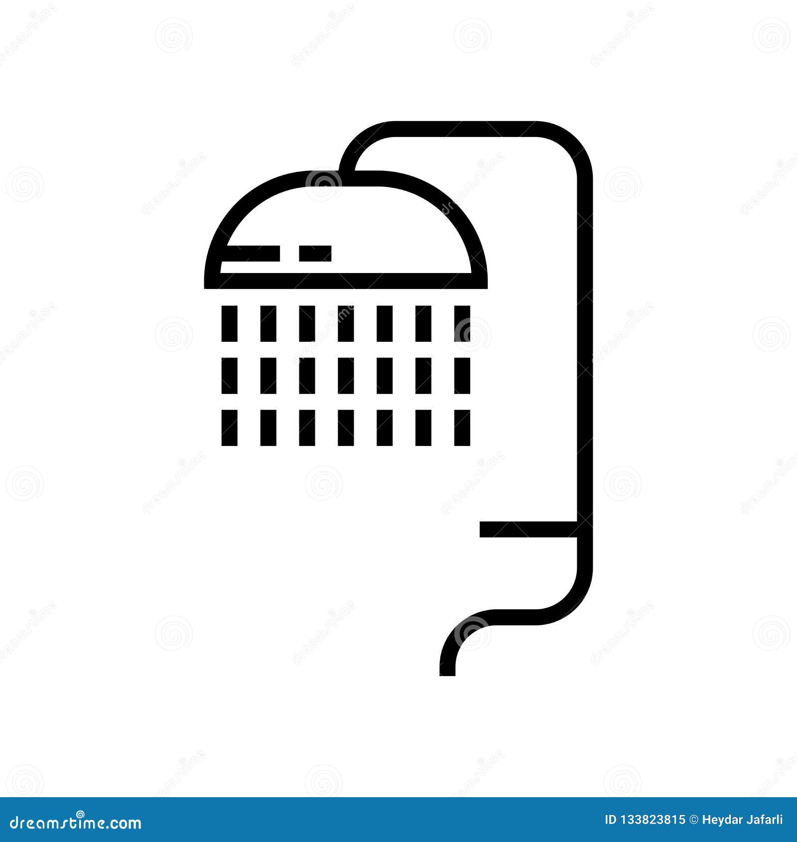 Shower Icon Vector Sign And Symbol Isolated On White Background Shower
