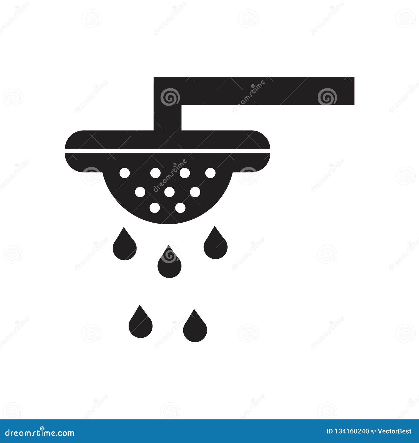 Shower Icon Vector Sign and Symbol Isolated on White Background Stock ...