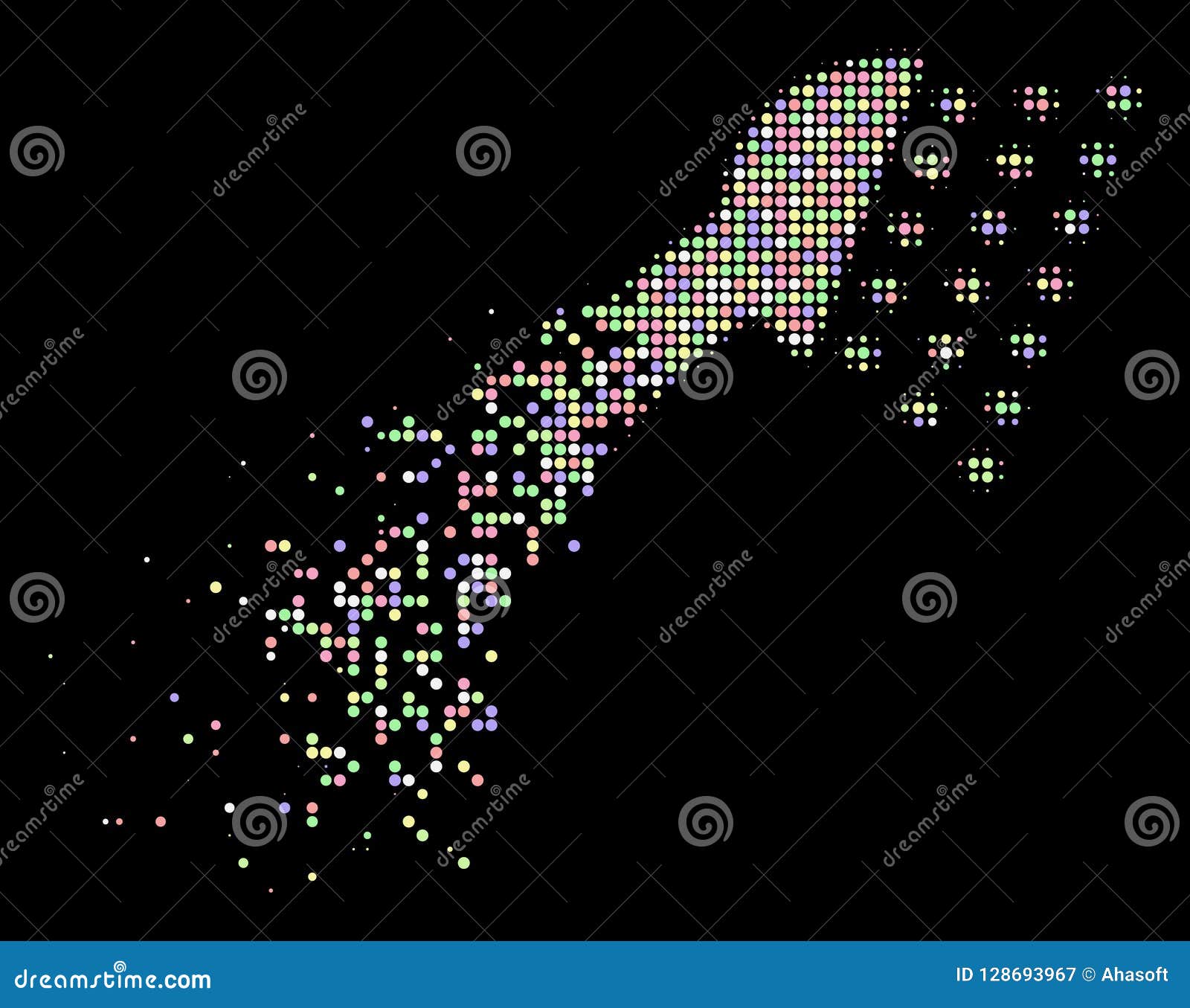 Bright Dispersed Dot Halftone Service Hand Icon Vector Illustration ...