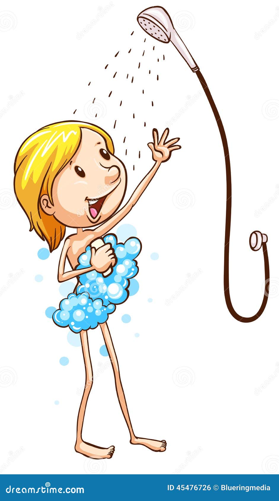 Shower stock vector. Illustration of drawing, bathroom - 45476726