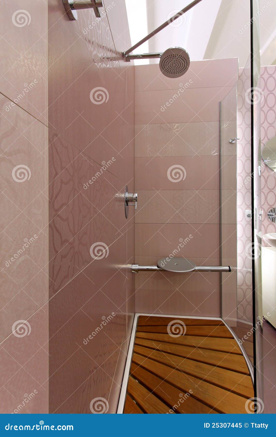 Shower inside stock image. Image of door, bathroom, seat - 25307445