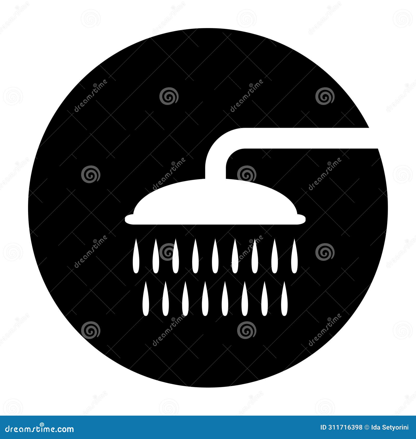 Shower logo icon vector stock illustration. Illustration of pictogram ...