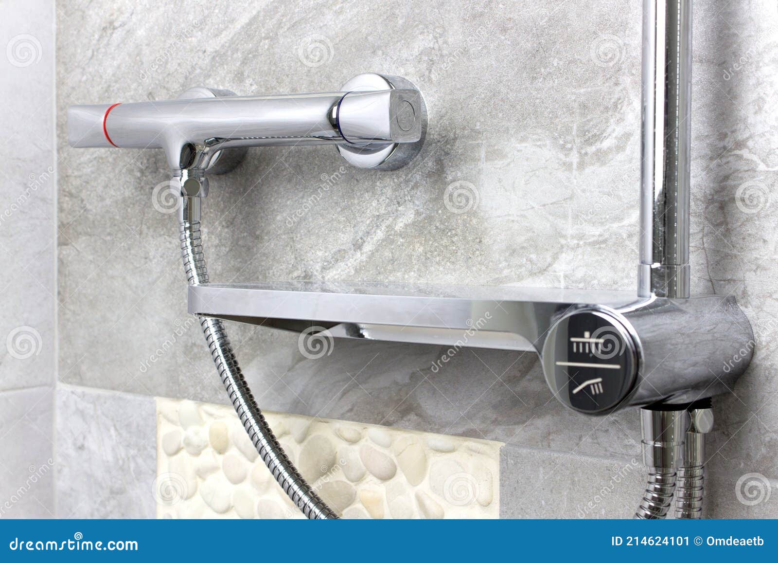 Shower Mixer. Detail of Shower Mixer Faucet Stock Image - Image of ...