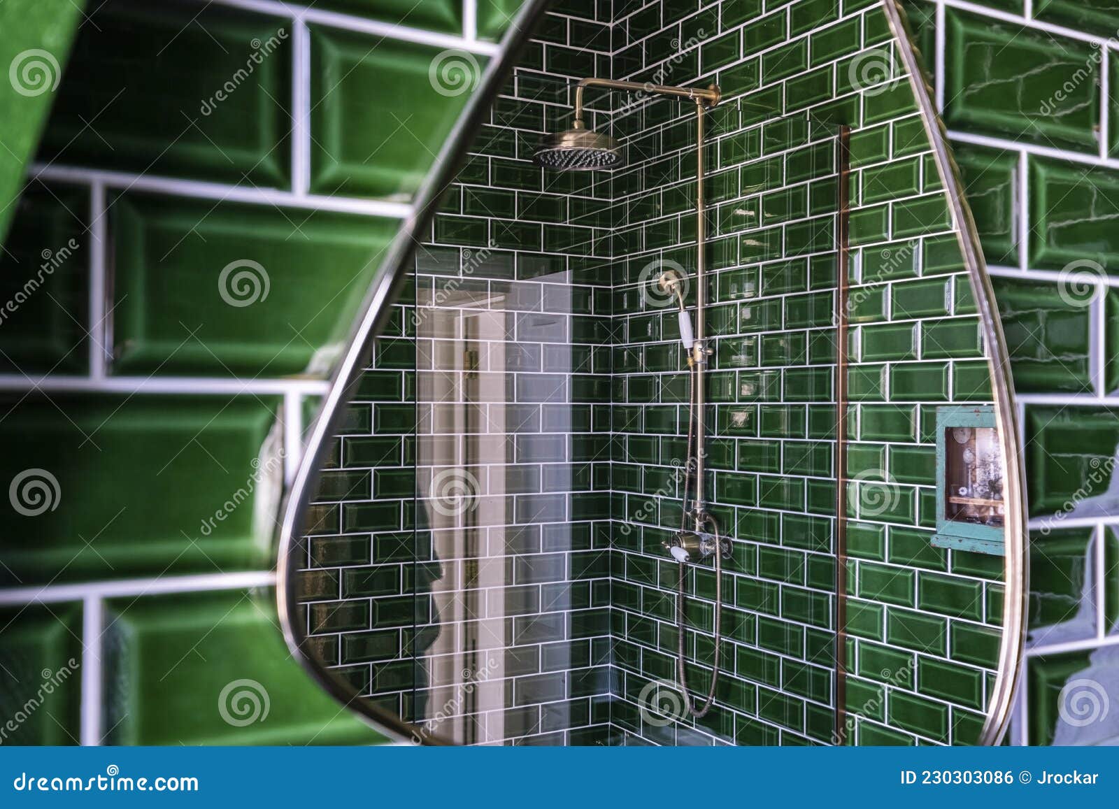 Shower reflection stock photo. Image of green, scheme - 230303086