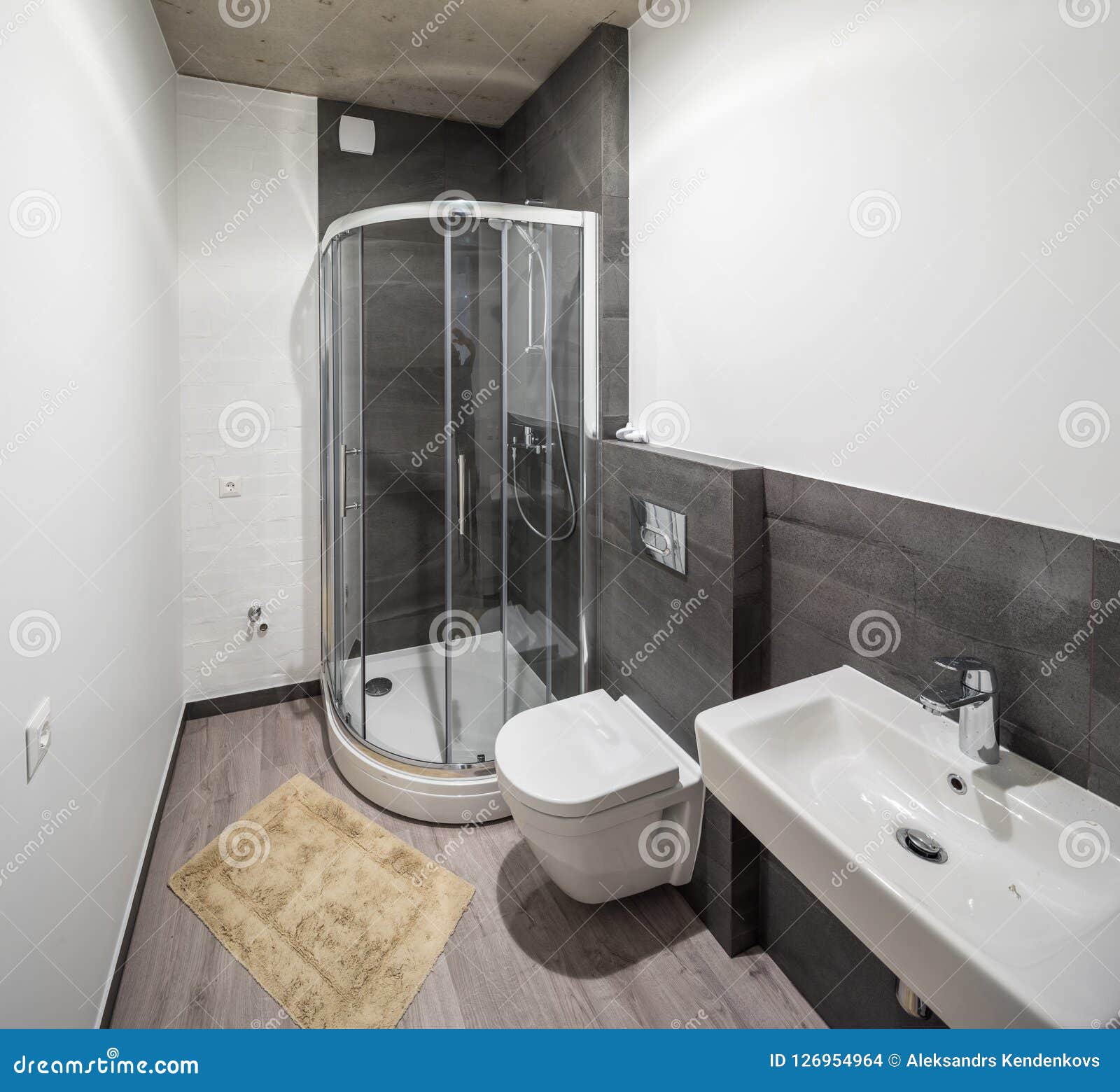 Shower Room and Bathroom in a Modern Apartment. Shower Room in the ...