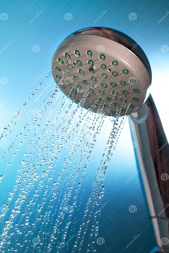 Shower with running water stock image. Image of diagonal - 27725845