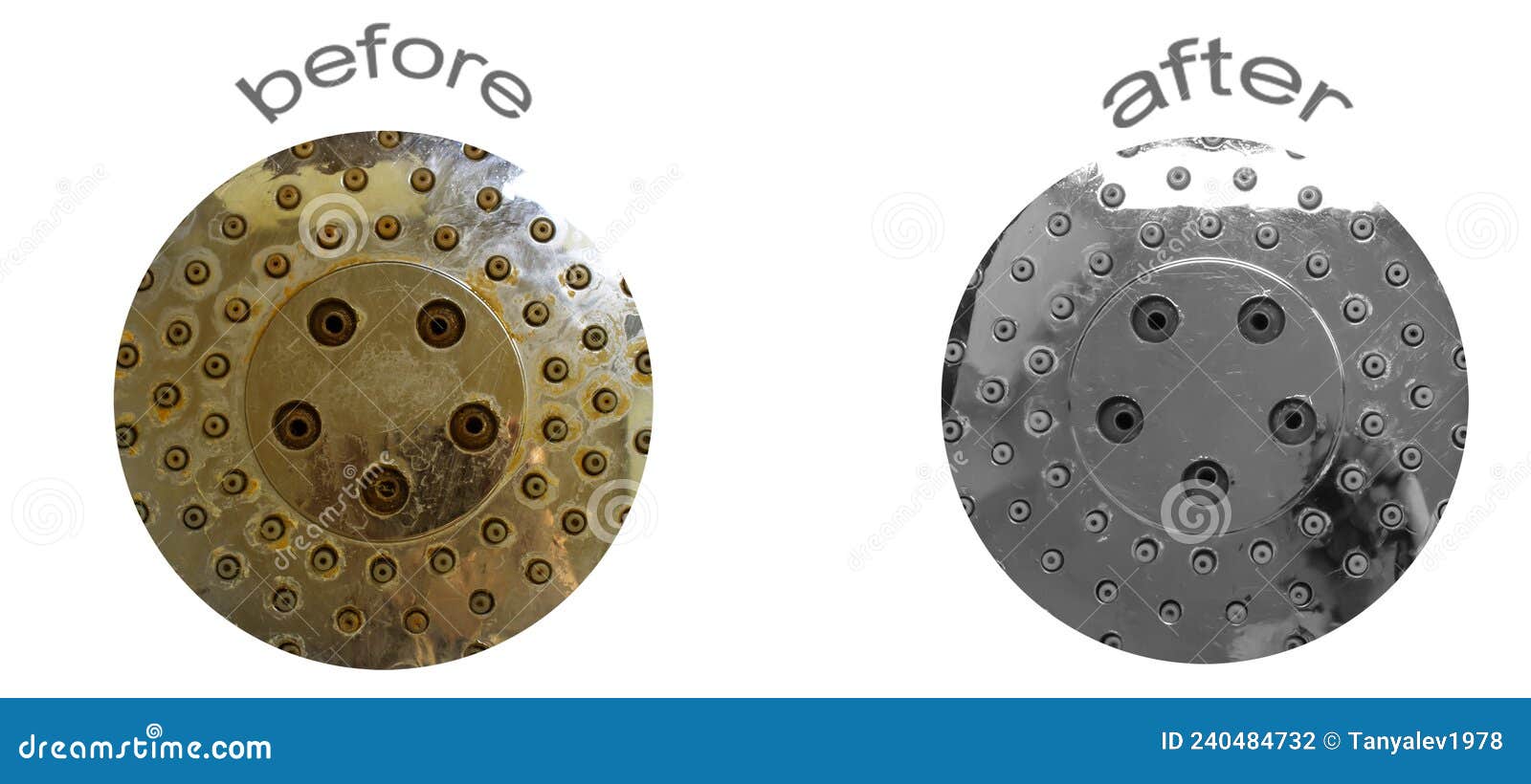 Shower Rust before and after Housework Cleaning Sanitary Kitchen Stock ...