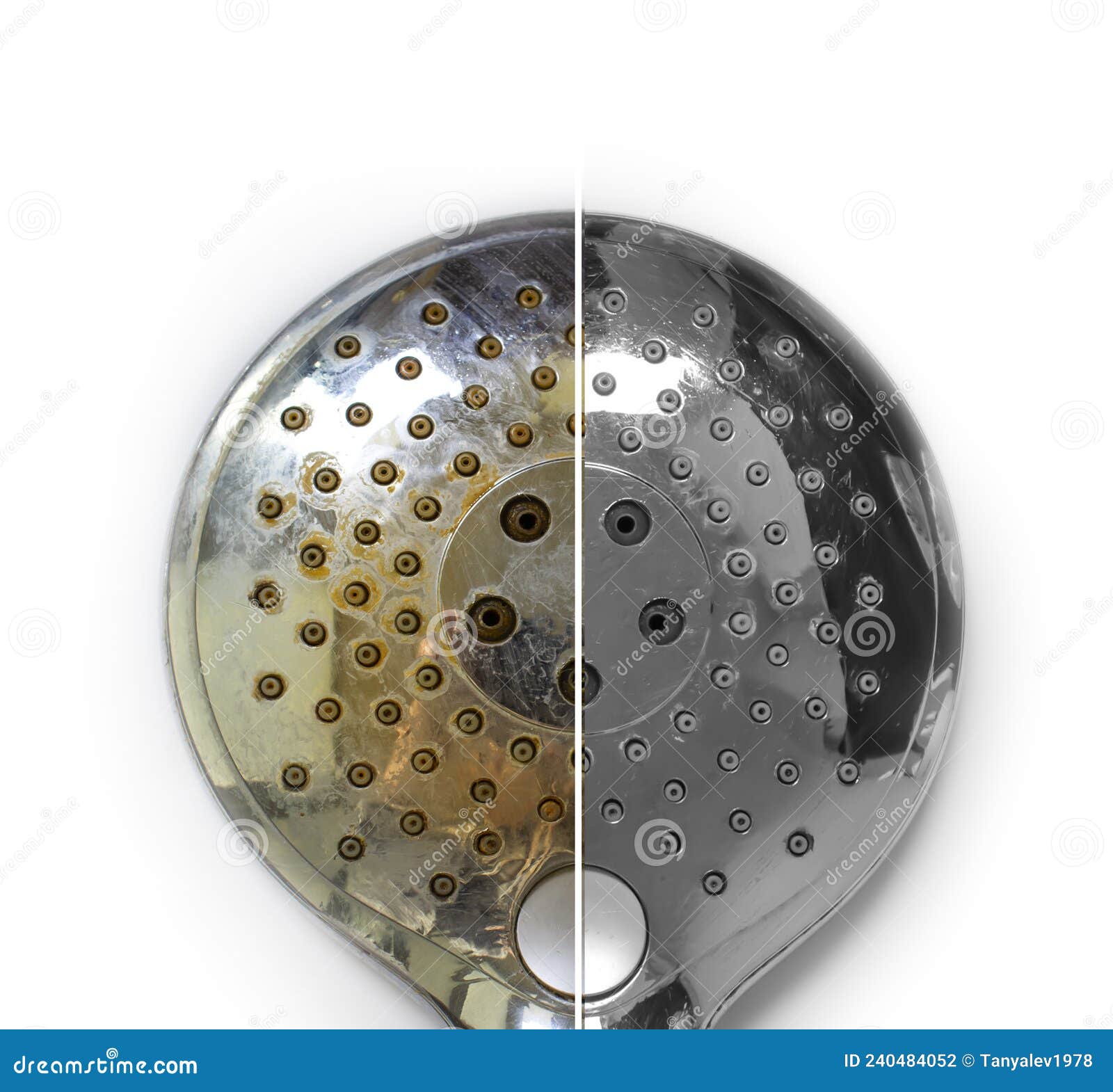 Shower Rust before and after Cleaning Sanitary Kitchen Stock Photo ...