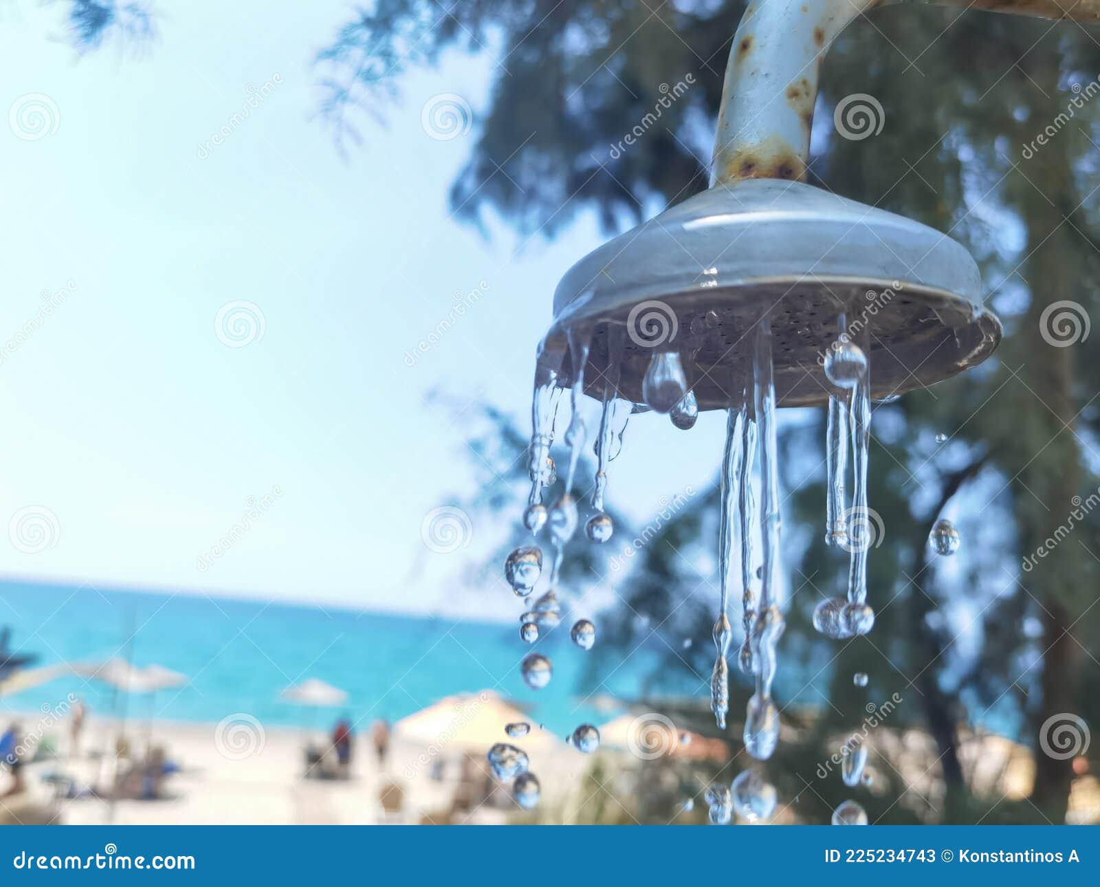 Shower by the Sea Water Drops Summer Background Stock Image - Image of ...