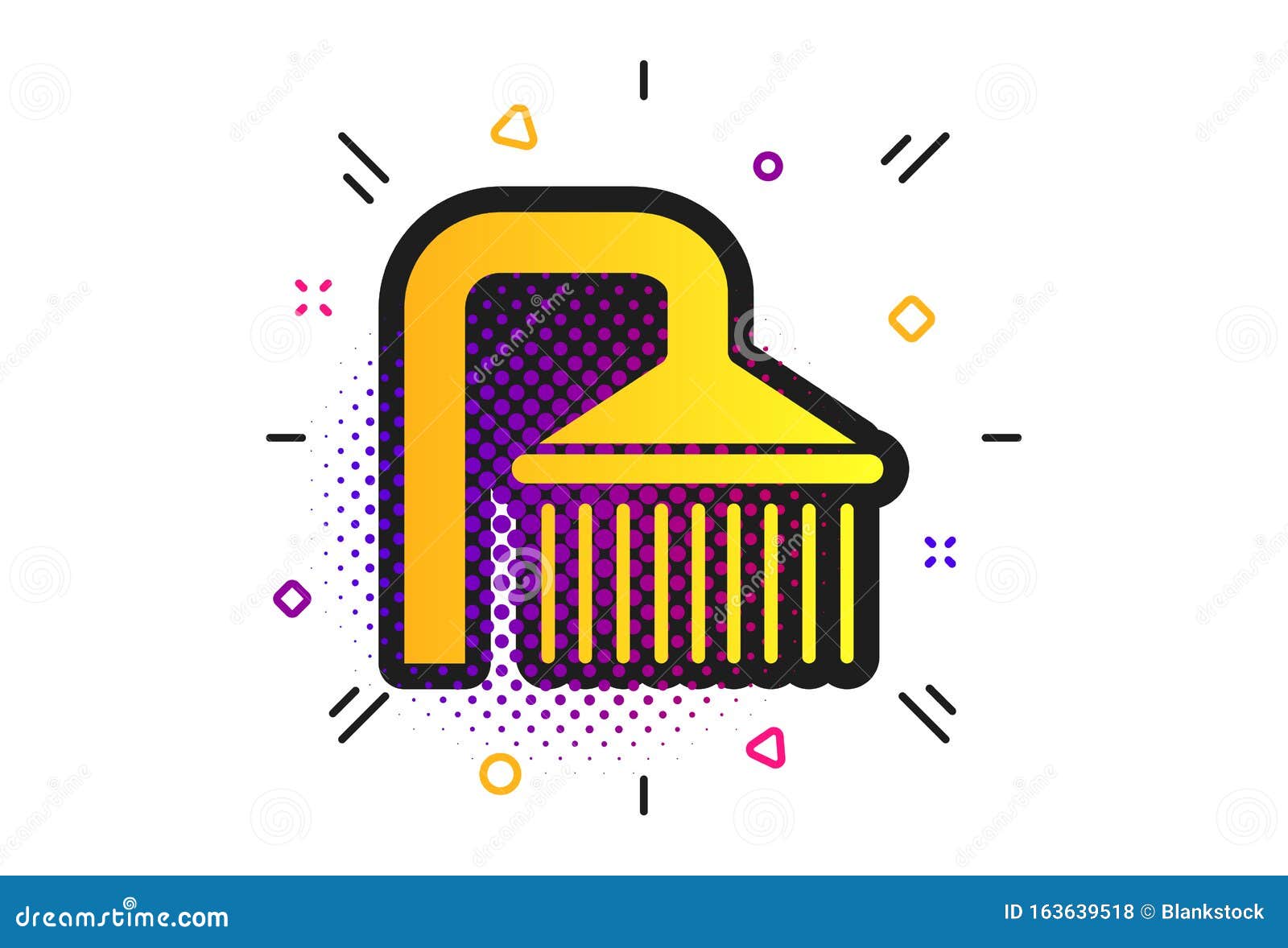 Shower Sign Icon. Douche with Water Drops Symbol. Vector Stock Vector ...