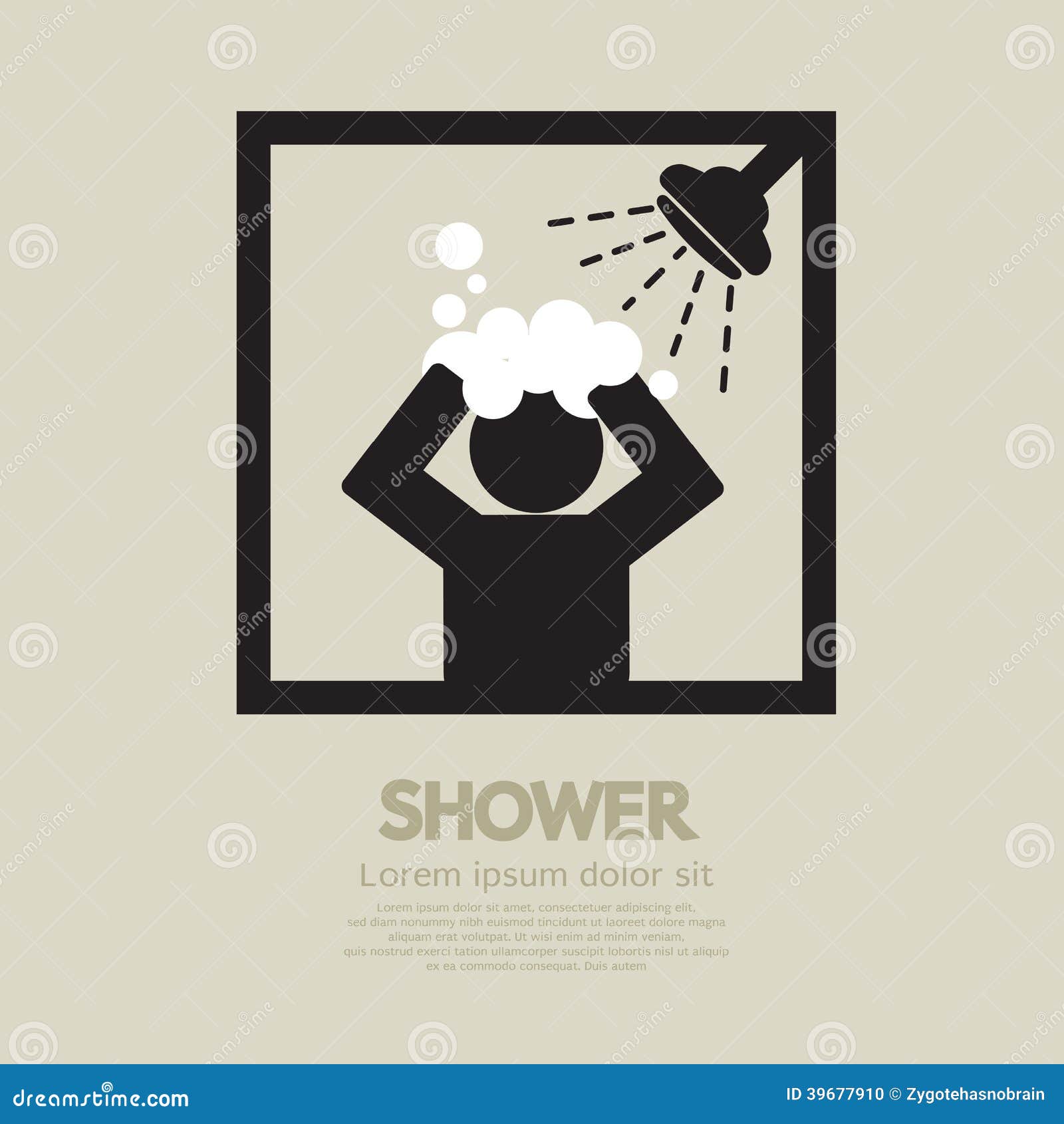 Shower stock vector. Illustration of bath, showering - 39677910