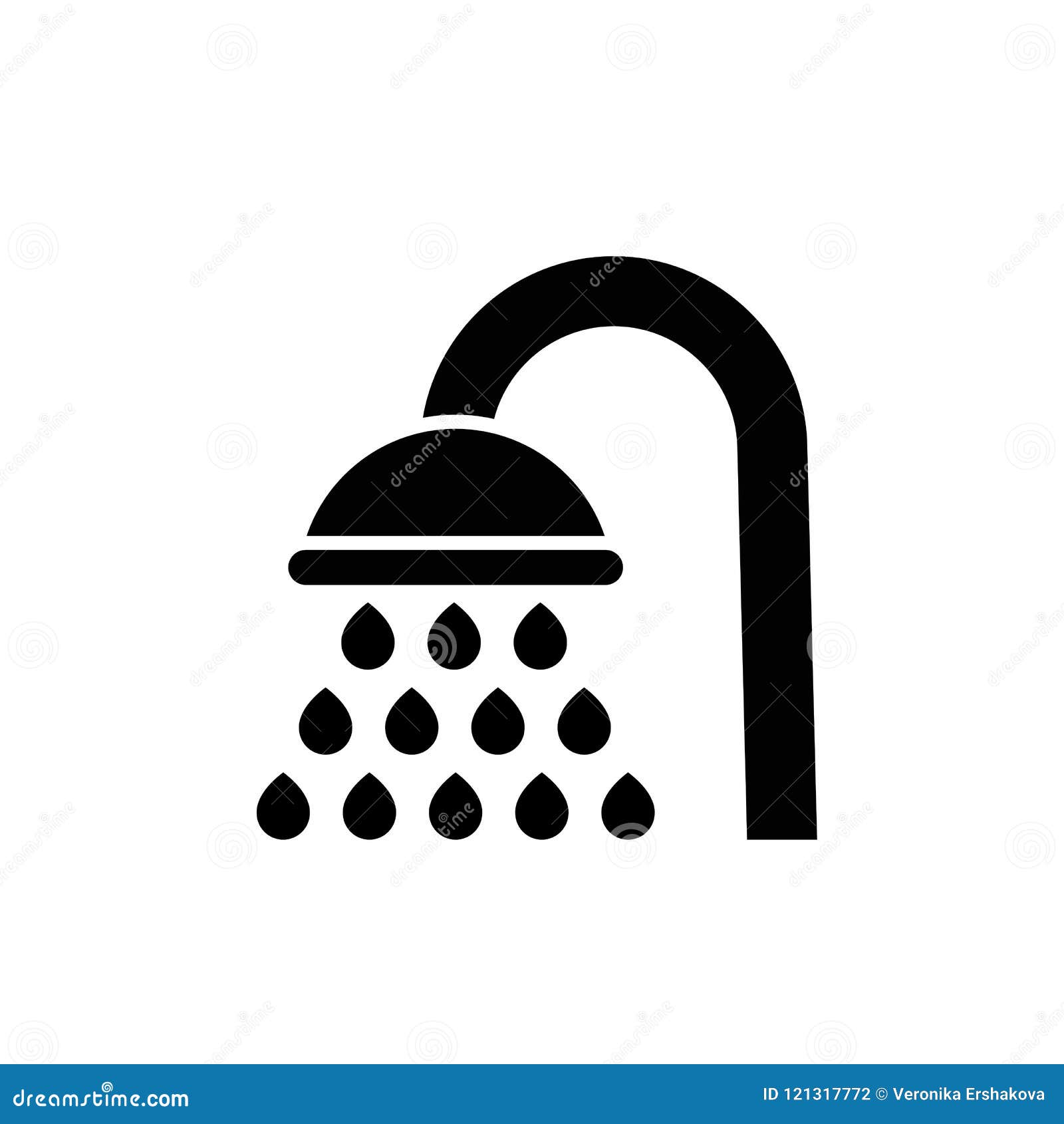 Shower Vector Icon, Filled Flat Shower Symbol. Stock Vector ...