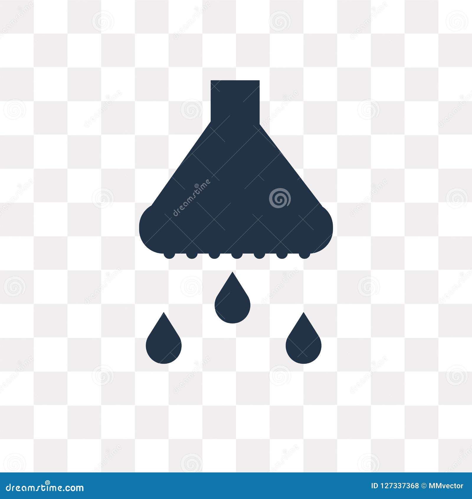 Shower Vector Icon Isolated on Transparent Background, Shower T Stock ...