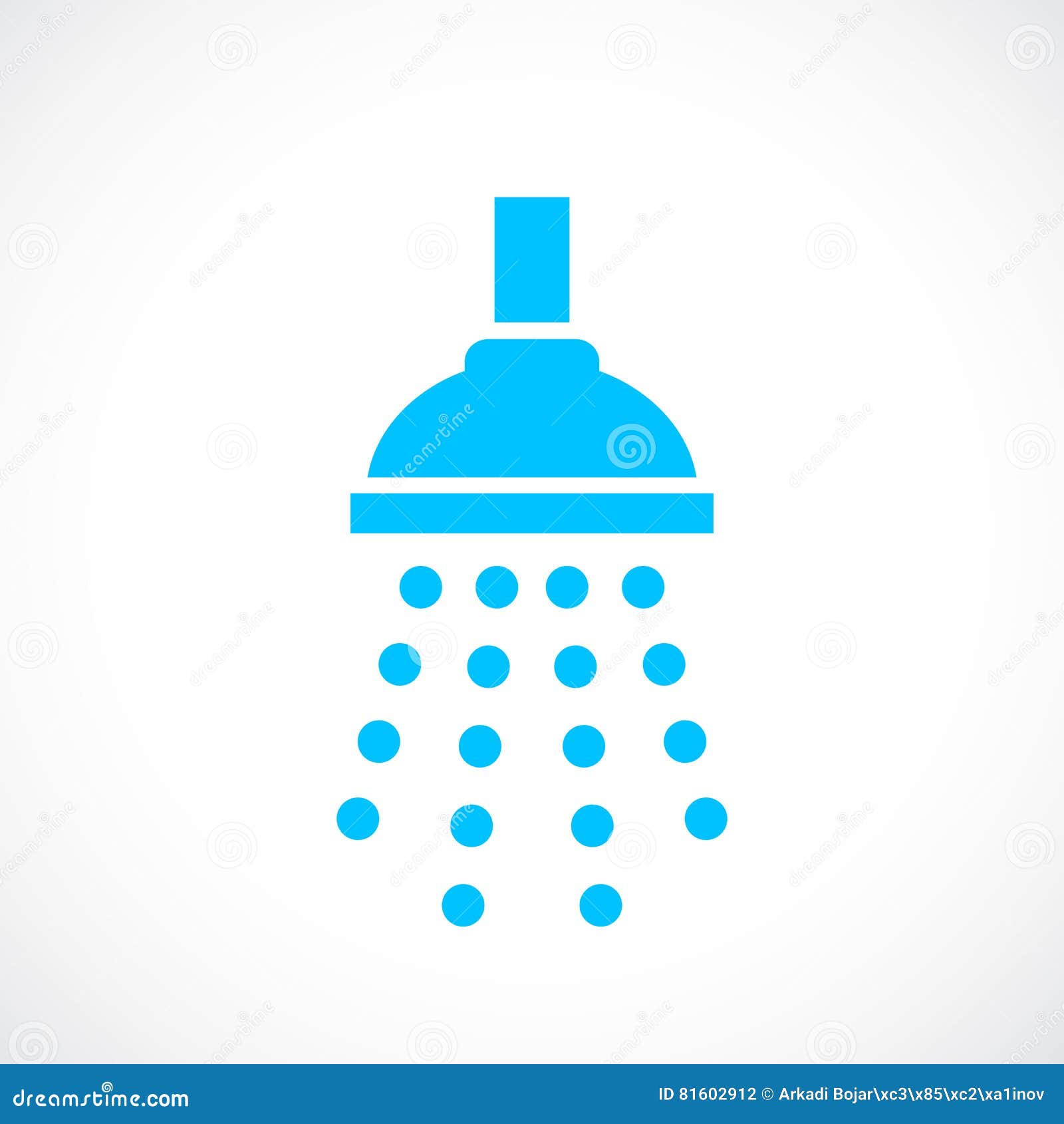 Shower vector icon stock vector. Illustration of flow - 81602912