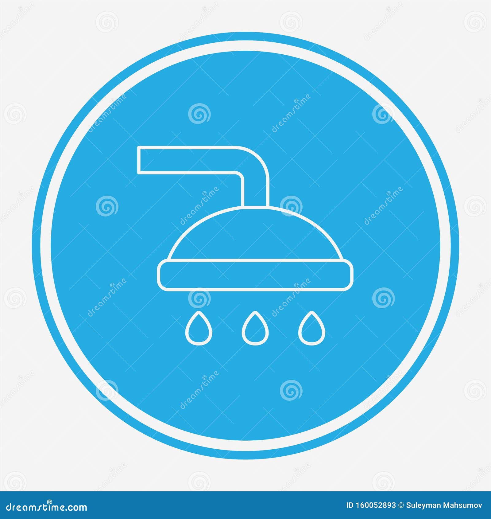 Shower Vector Icon Sign Symbol Stock Illustration - Illustration of ...