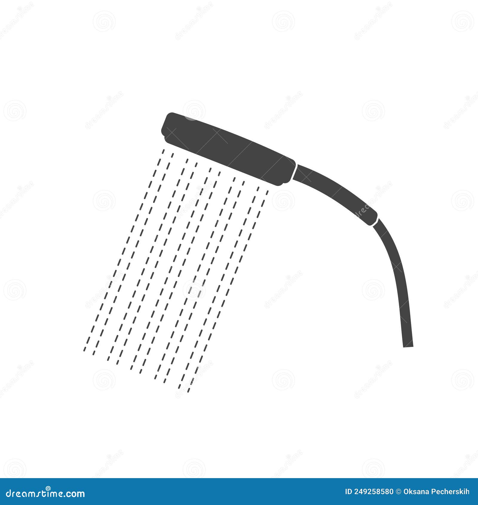 Shower Vector Icon on White Isolated Background. Layers Grouped for ...