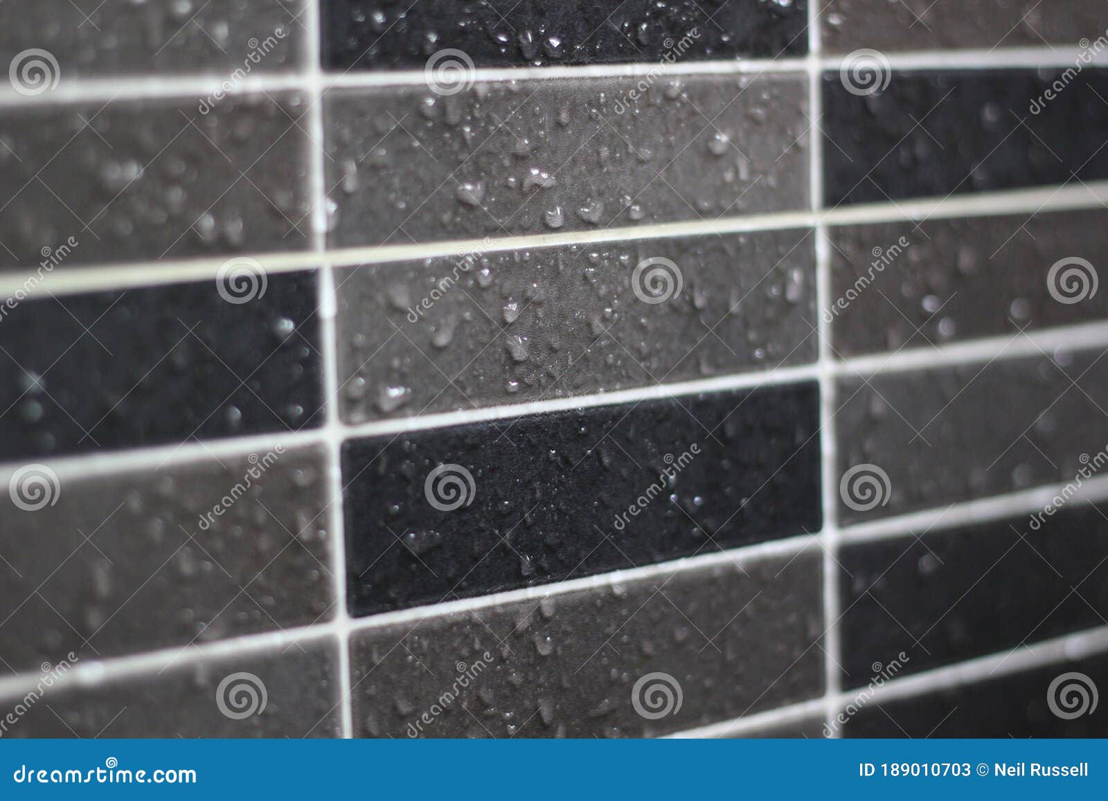 Shower Wall Water Droplets stock image. Image of closeup - 189010703