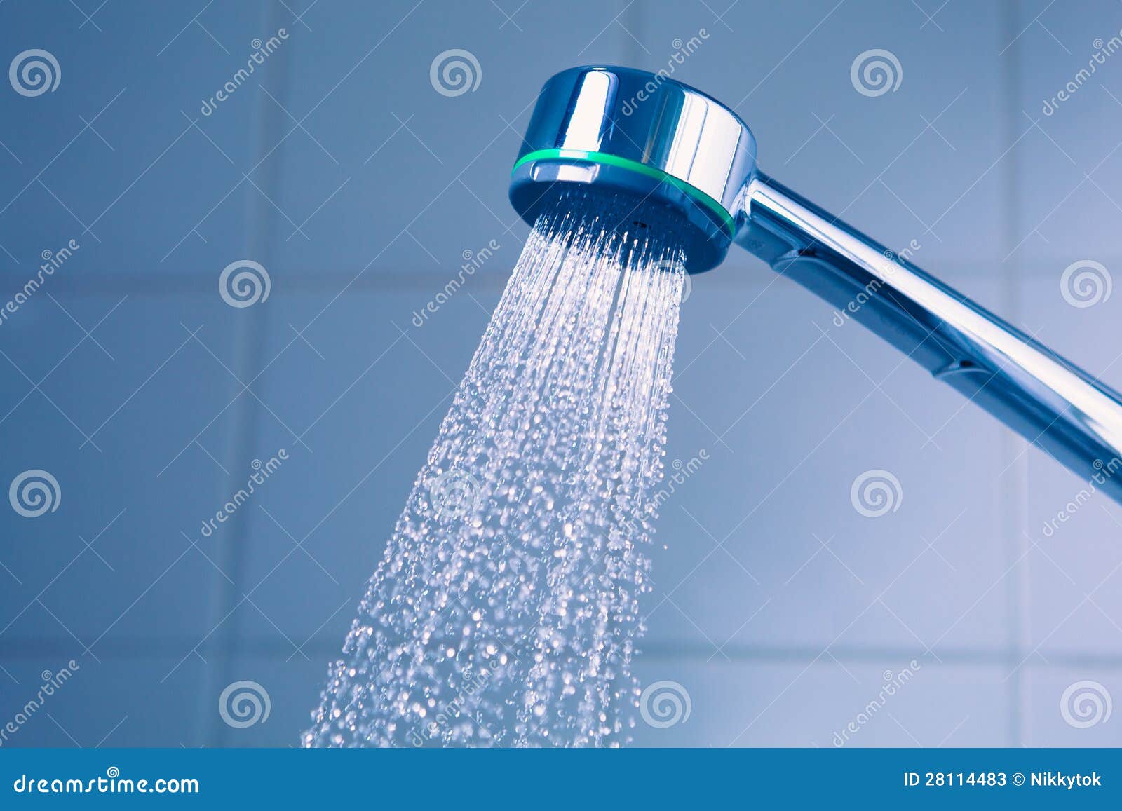 Shower with water stream stock image. Image of nozzle - 28114483