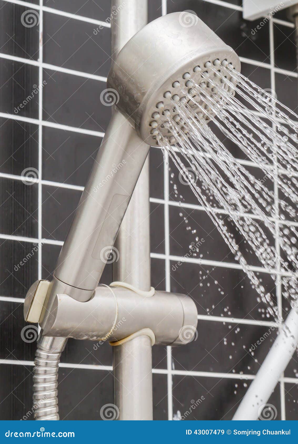 Shower with water stream. stock image. Image of water - 43007479